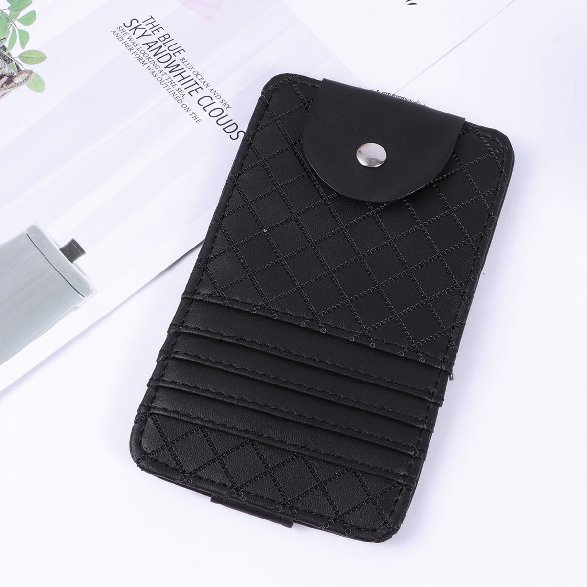 ORDDIART 35Set Black Pu Rectangular Storage Clip For Car Visor ...