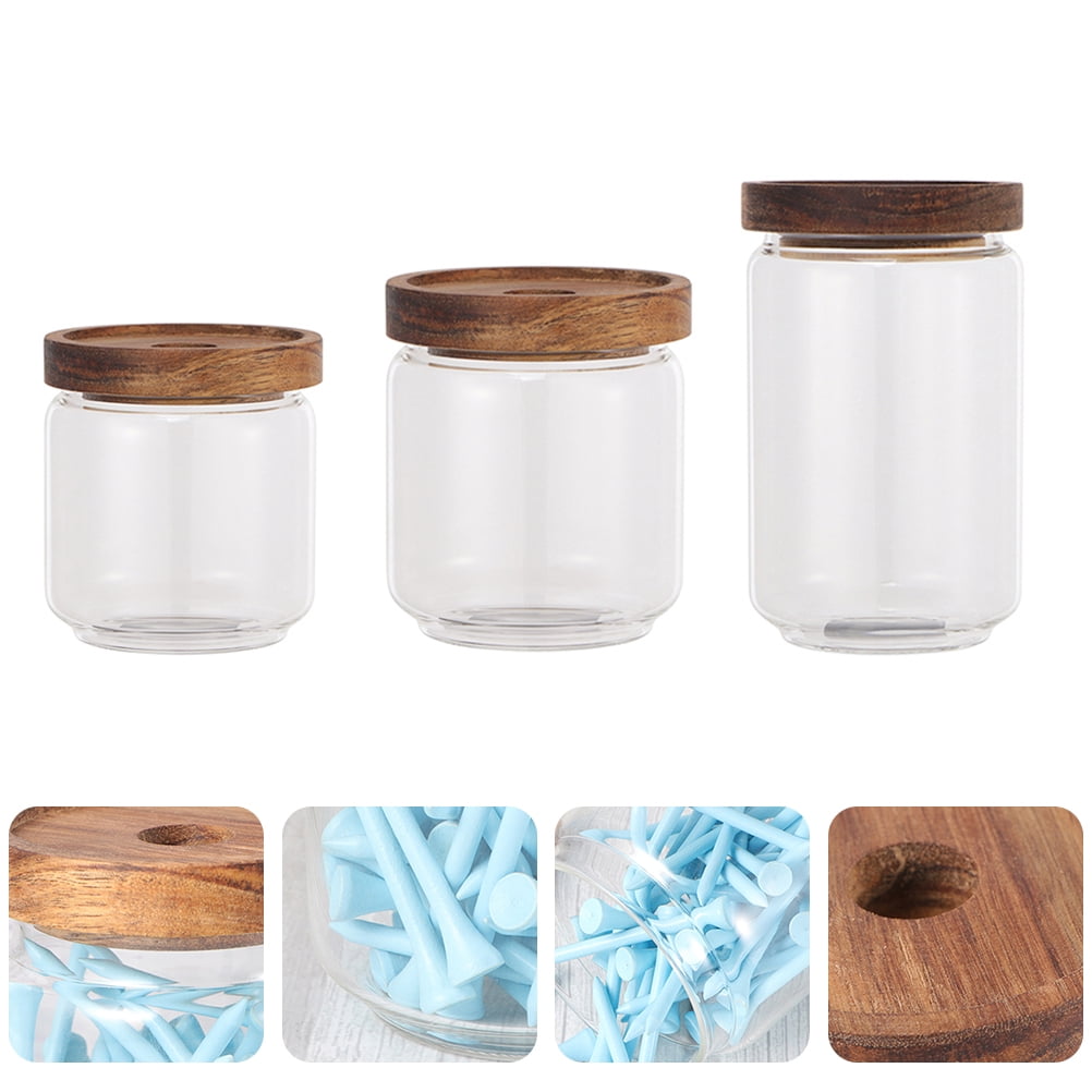 SOPOTUTU candy containers with lids 3pcs High Borosilicate Glass ...