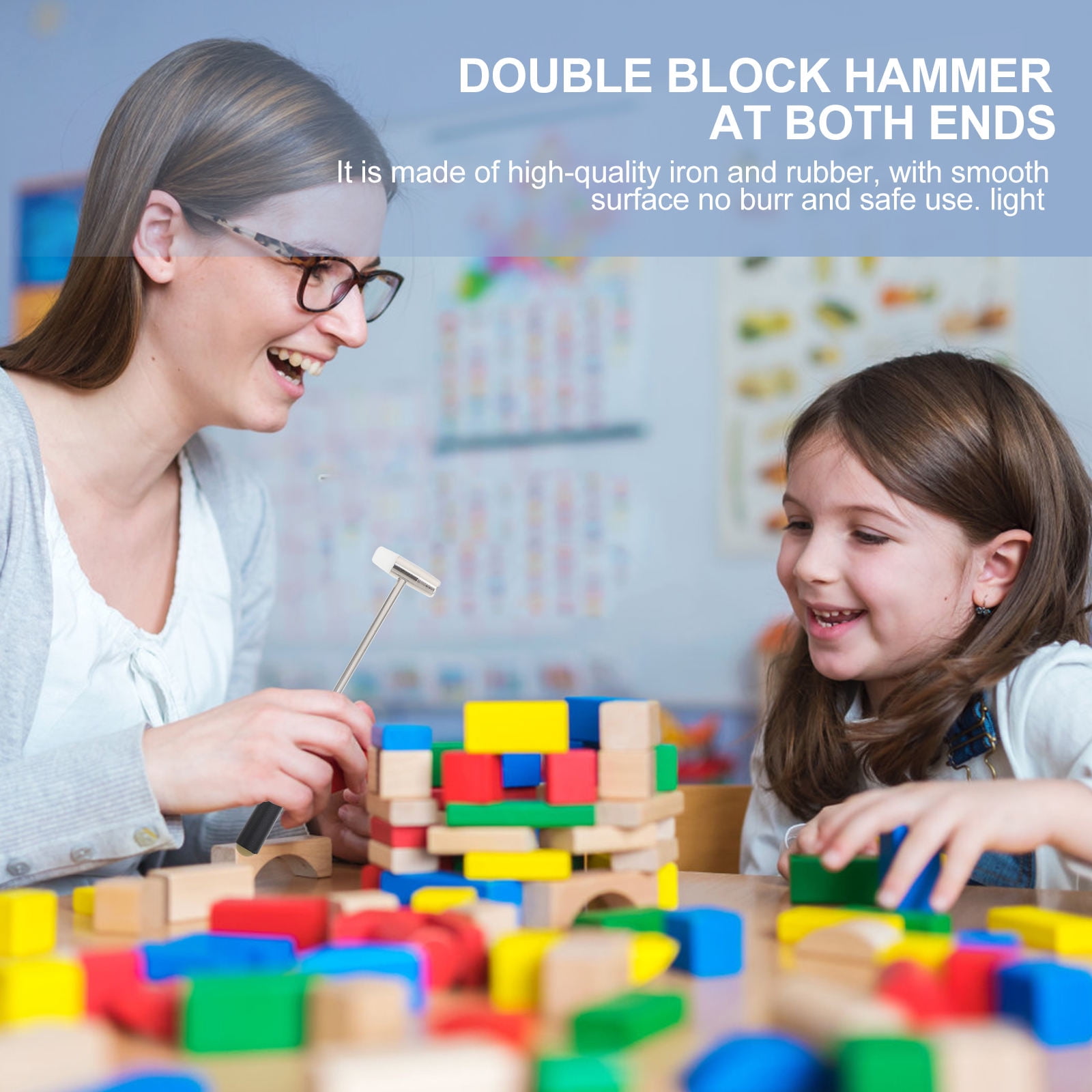 ORDDIART 3Pcs Toy Hammer For Kids Tools With Round Edges And Ergonomic ...