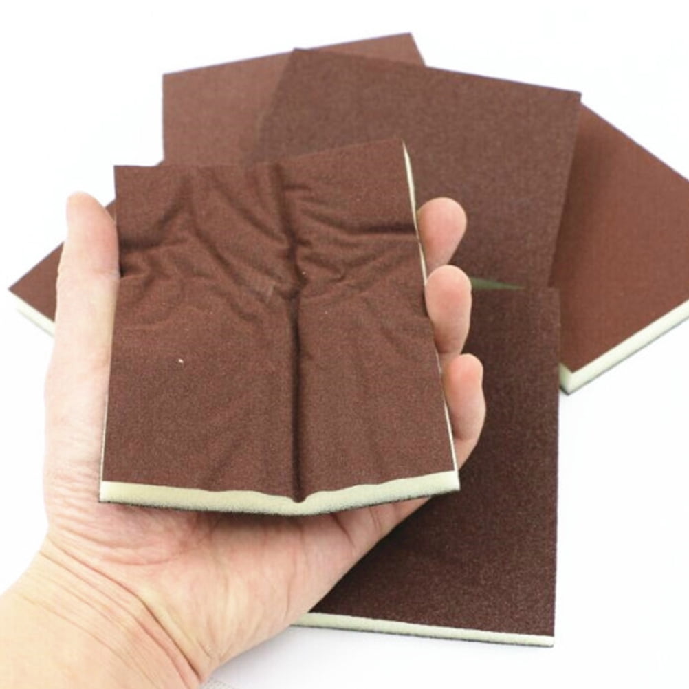SOPOTUTU sponge sanding pads Grinding Block Brown Hand Tool 8Pcs ...