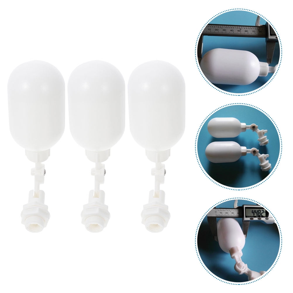 ORDDIART 3Set White Plastic Floating Ball Valves for Aquarium Supply ...