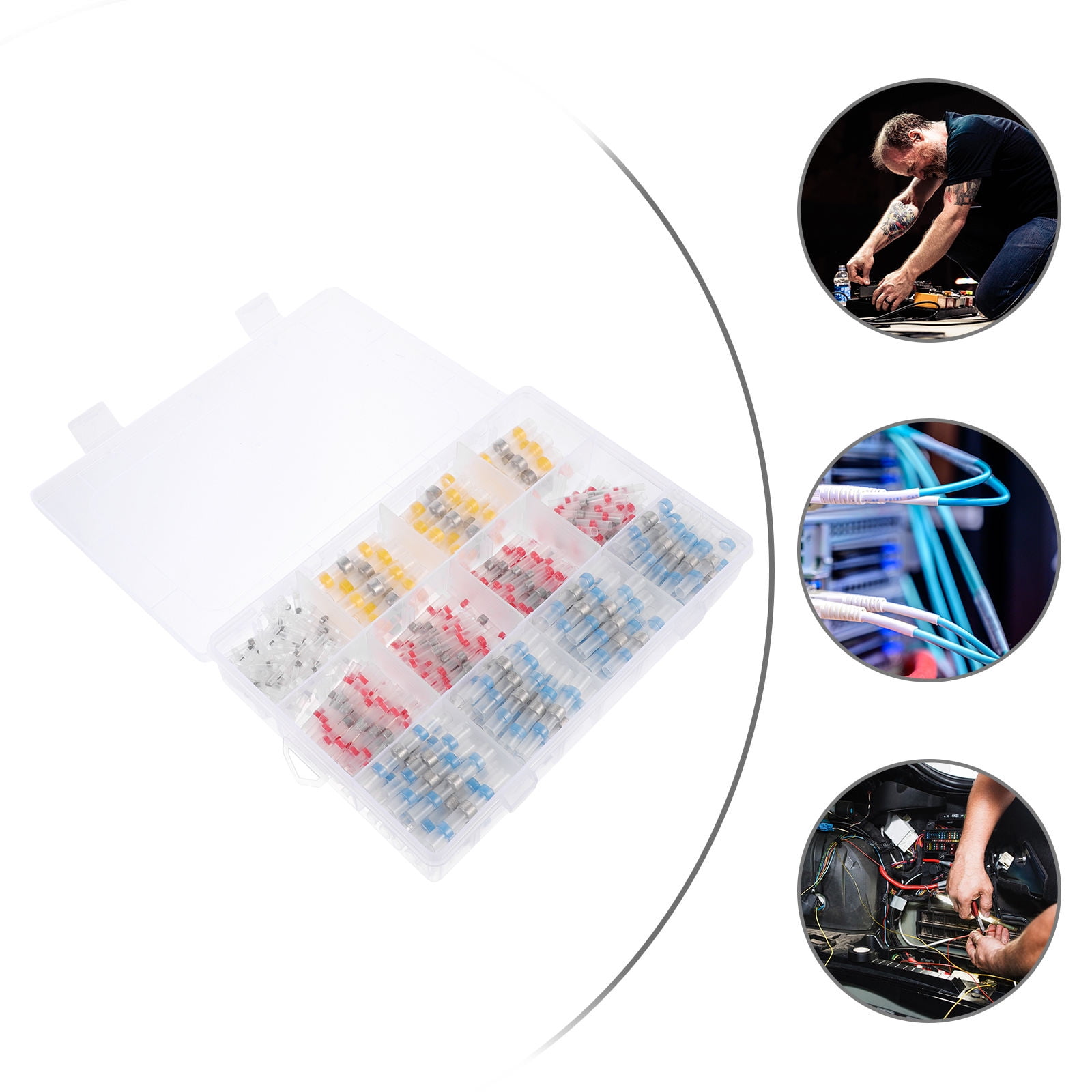 ORDDIART 400Pcs Splice Connectors for Wiring Cylindrical Shape Assorted ...