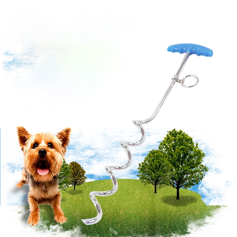 ORDDIART 4Pcs Heavy Duty Anchor For Dog Spiral Steel Tie-Out Stake ...