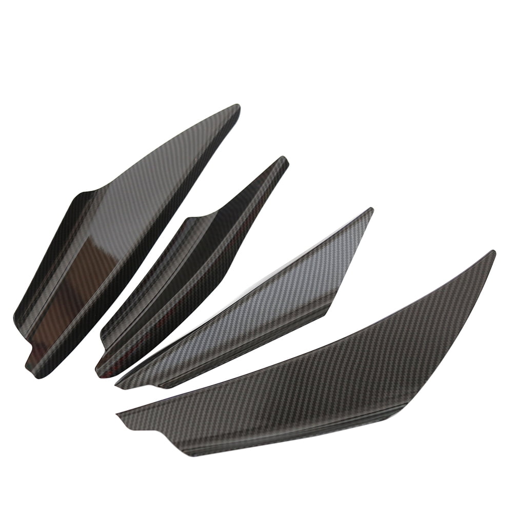 ORDDIART 4Pcs Splitter Spoiler Front Bumper Diffuser Black Carbon Fiber ...