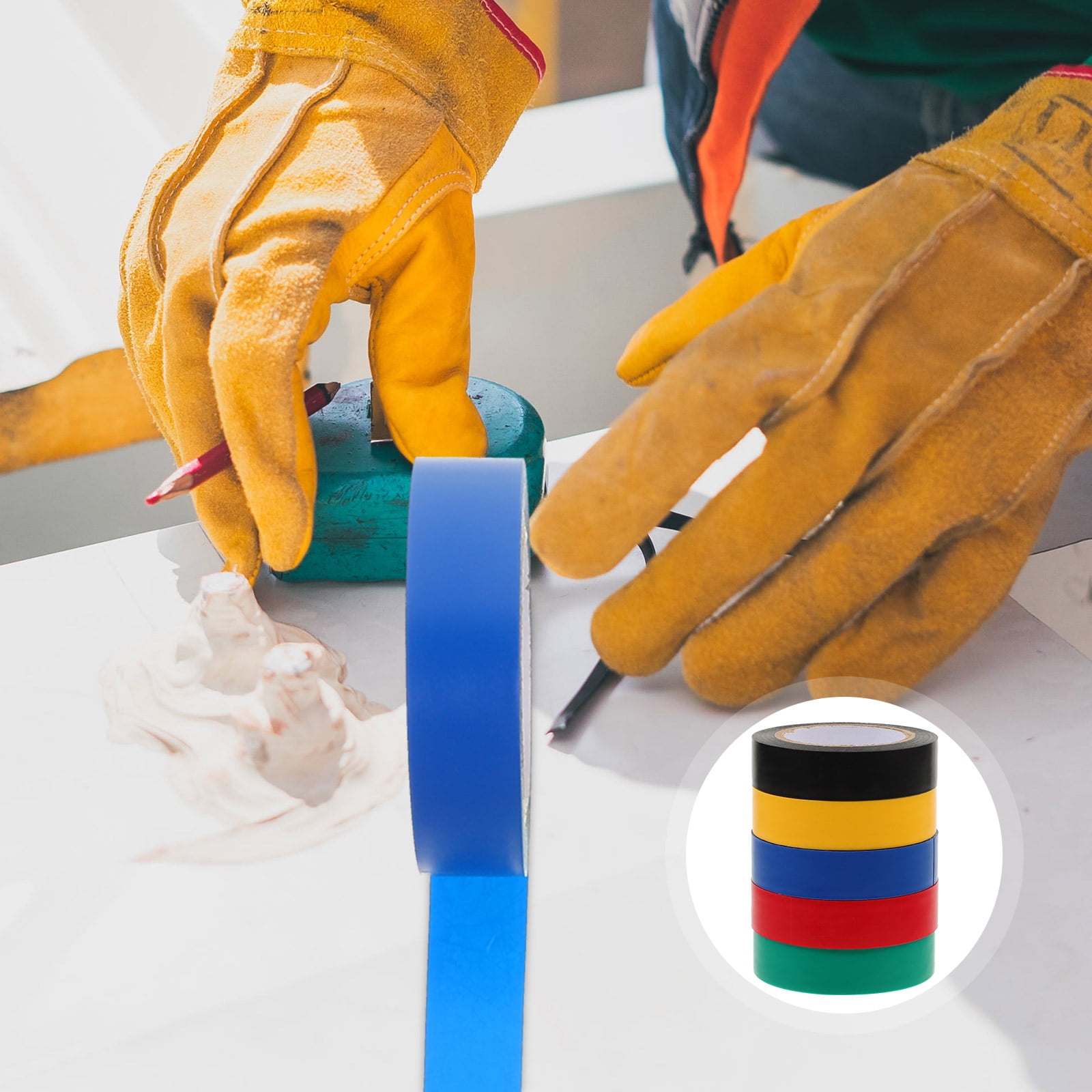 ORDDIART 5 Rolls Multi Colored Electrical Tape with Strong Adhesive for ...