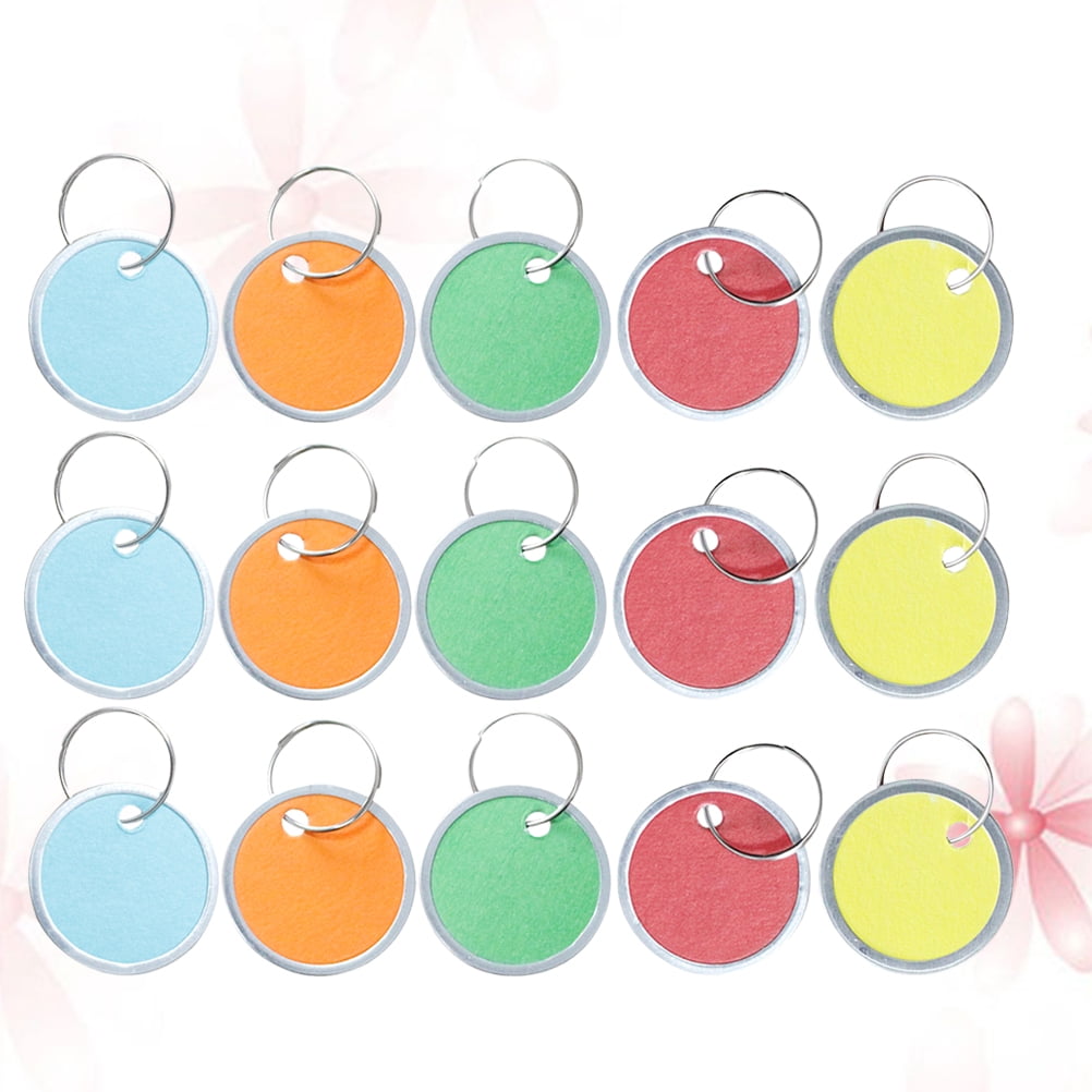 ORDDIART 50Pack Blank Id Tag for Diy Carving Round Label Corrosion ...