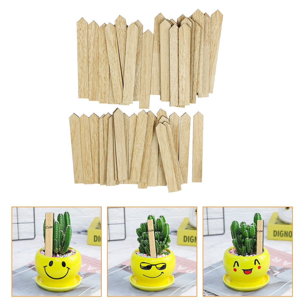 ORDDIART 50Pack Wooden Plant Labels for Garden Markers Practical Design ...
