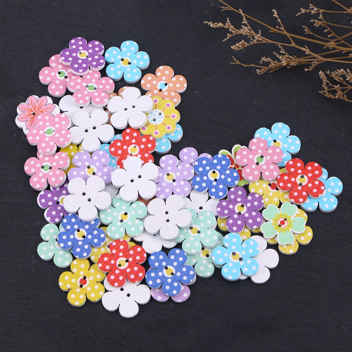 ORDDIART 50Pcs Cute Buttons For Little Girls Cartoon Assorted Color ...