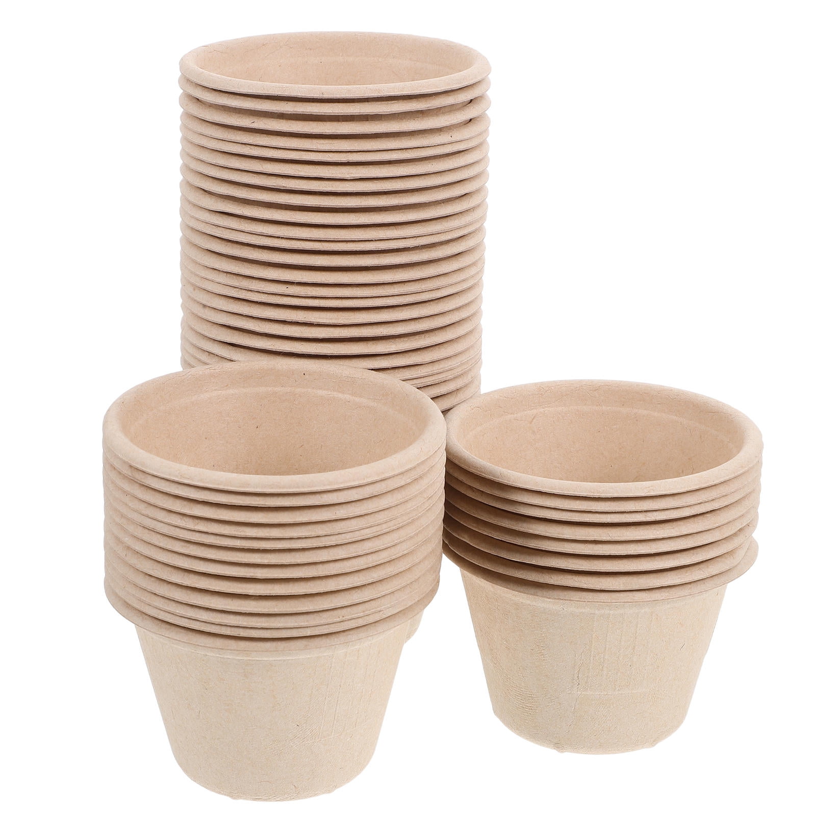ORDDIART 50Pcs Khaki Round Ice Cream Packaging Cups for Events Prevent ...