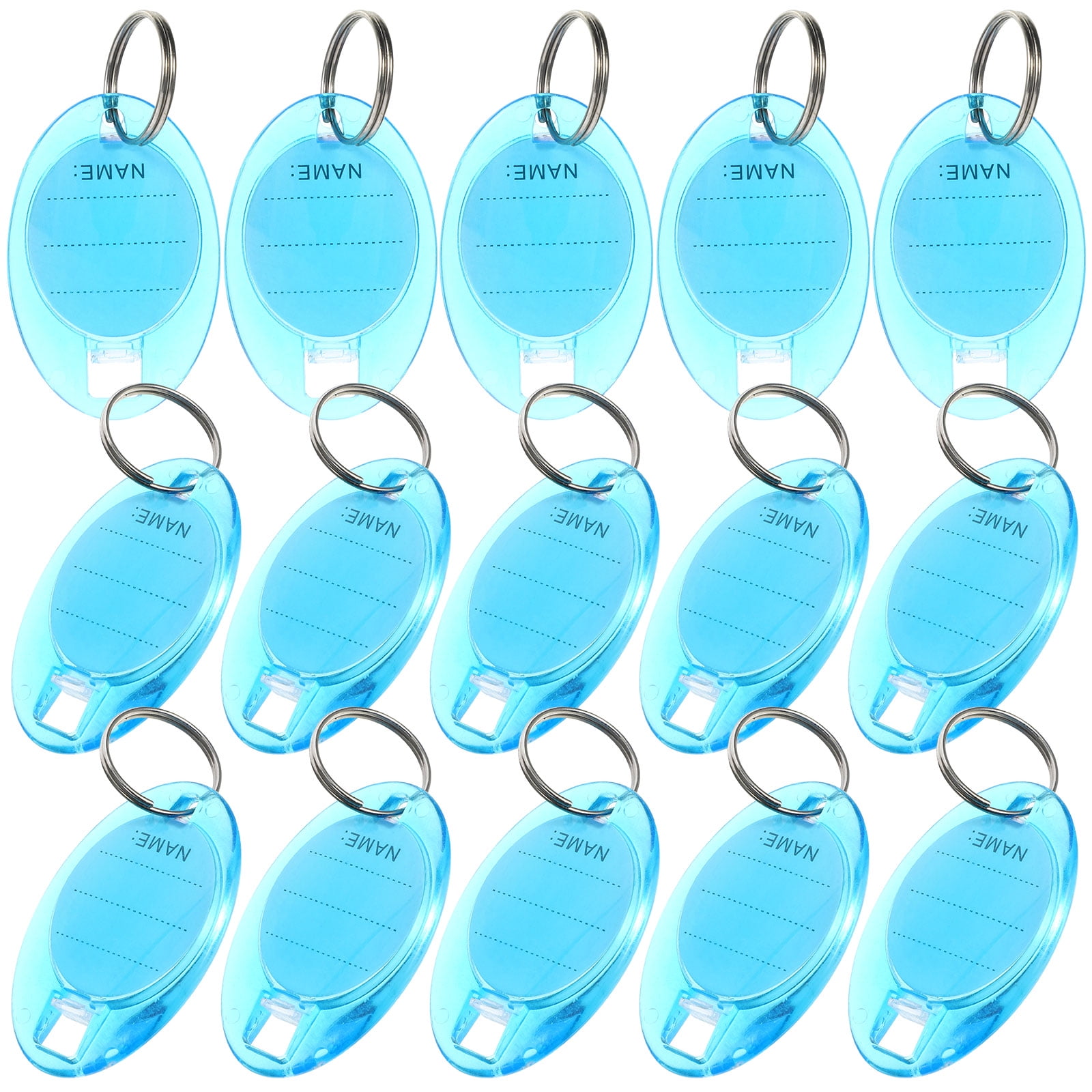 ORDDIART 50Pcs Sky- Key Chain for Memory Sticks and Pet Name Tags with ...