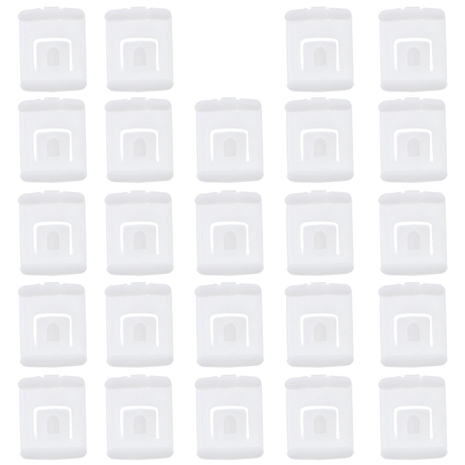 ORDDIART 50Pcs White Plastic Seat Rails Runners Slider Derable Guide ...