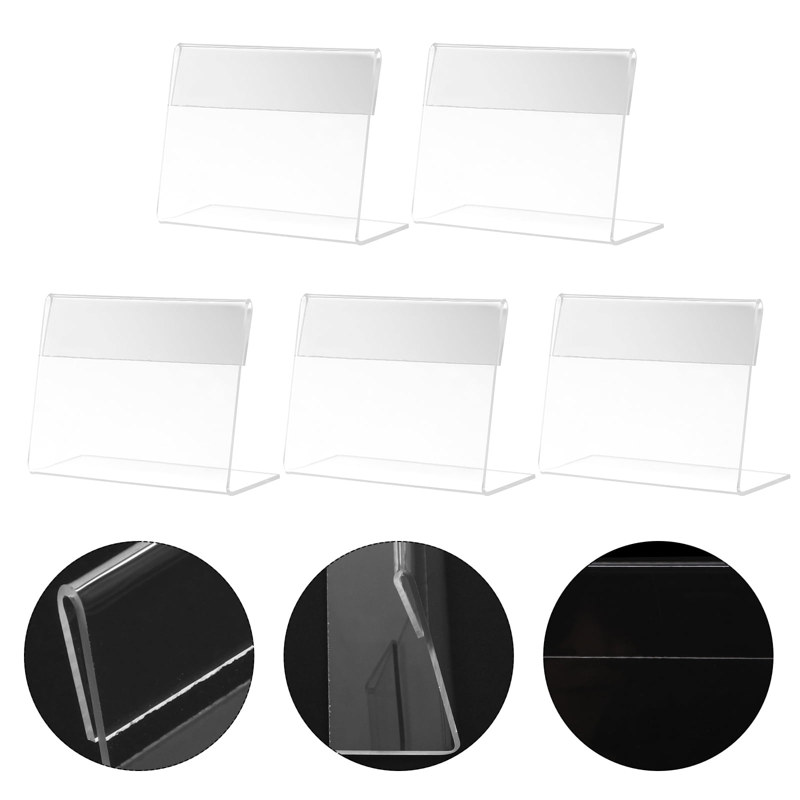 ORDDIART Sign Display Holder Acrylic Shop 5Pcs 3.0*2.4*1.4in - Walmart.com
