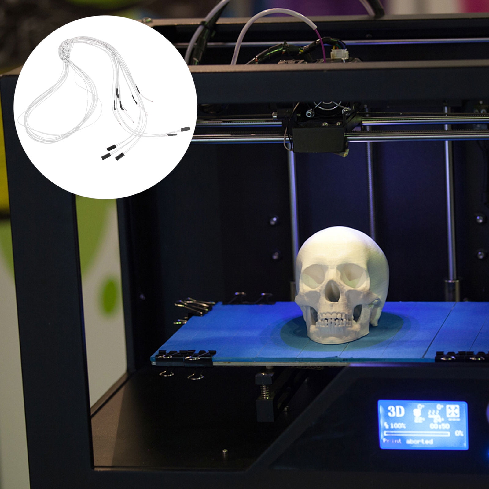 SOPOTUTU 5-Pack Thermistor for 3D Printer Temperature Sensor High ...