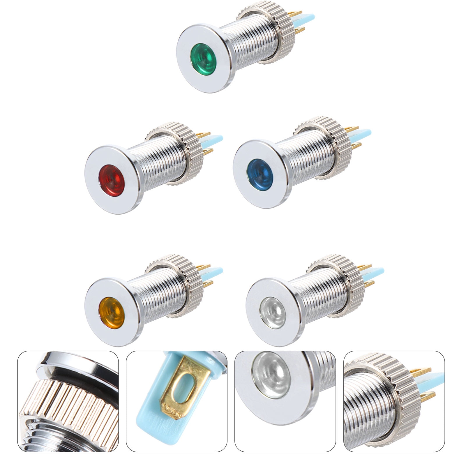 ORDDIART 5-Pack White Dashboard Indicator Lights 8mm Easy to Install ...