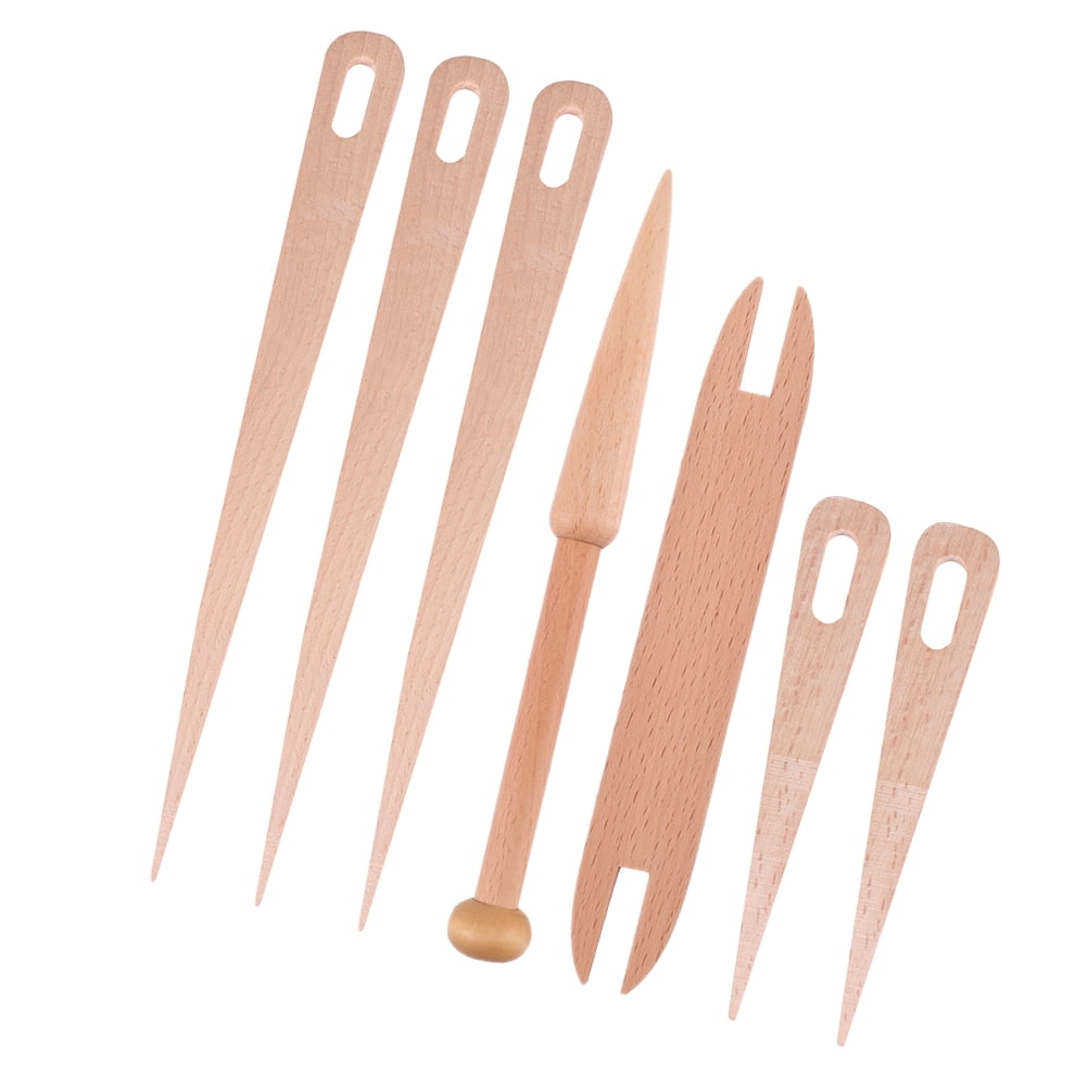 ORDDIART 7Pcs Weaving Tool Set Wooden Shuttles For Weaving Knitting And ...