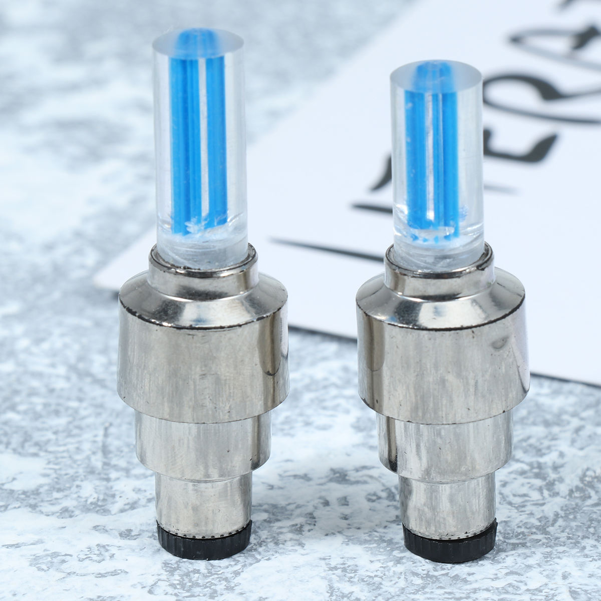 ORDDIART Bike Wheels Lights 4Pcs Cylindrical Blue for Night Riding Car ...
