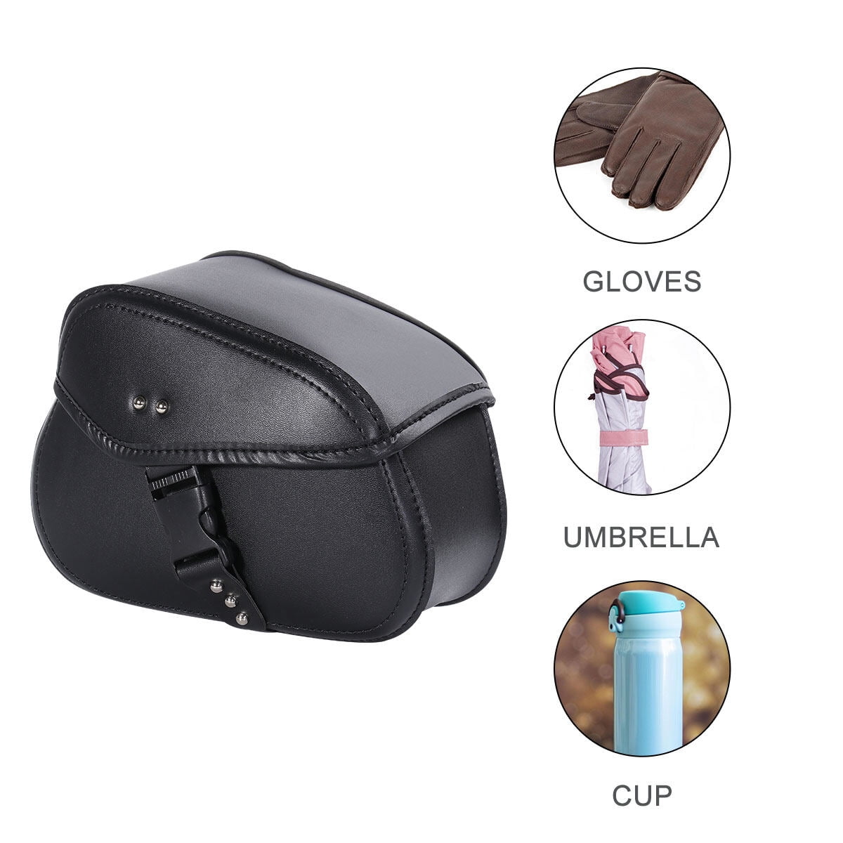 SOPOTUTU 1 Pair of Motorcycle Pouch PU Waterproof Large-capacity ...