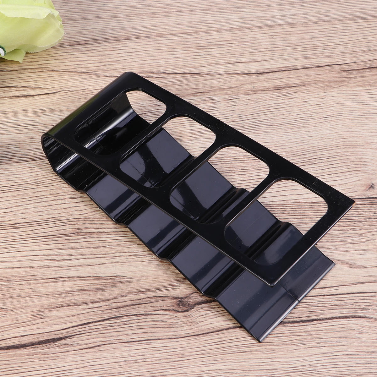 SOPOTUTU Wall Mounted Remote Holder Remote Control Organizer Black ...