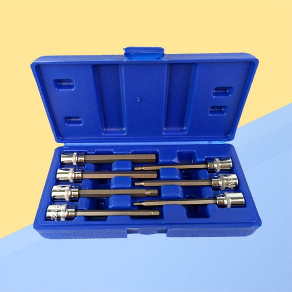 SOPOTUTU 7-Piece Metric Key Socket Set with Hard Plastic Case for ...