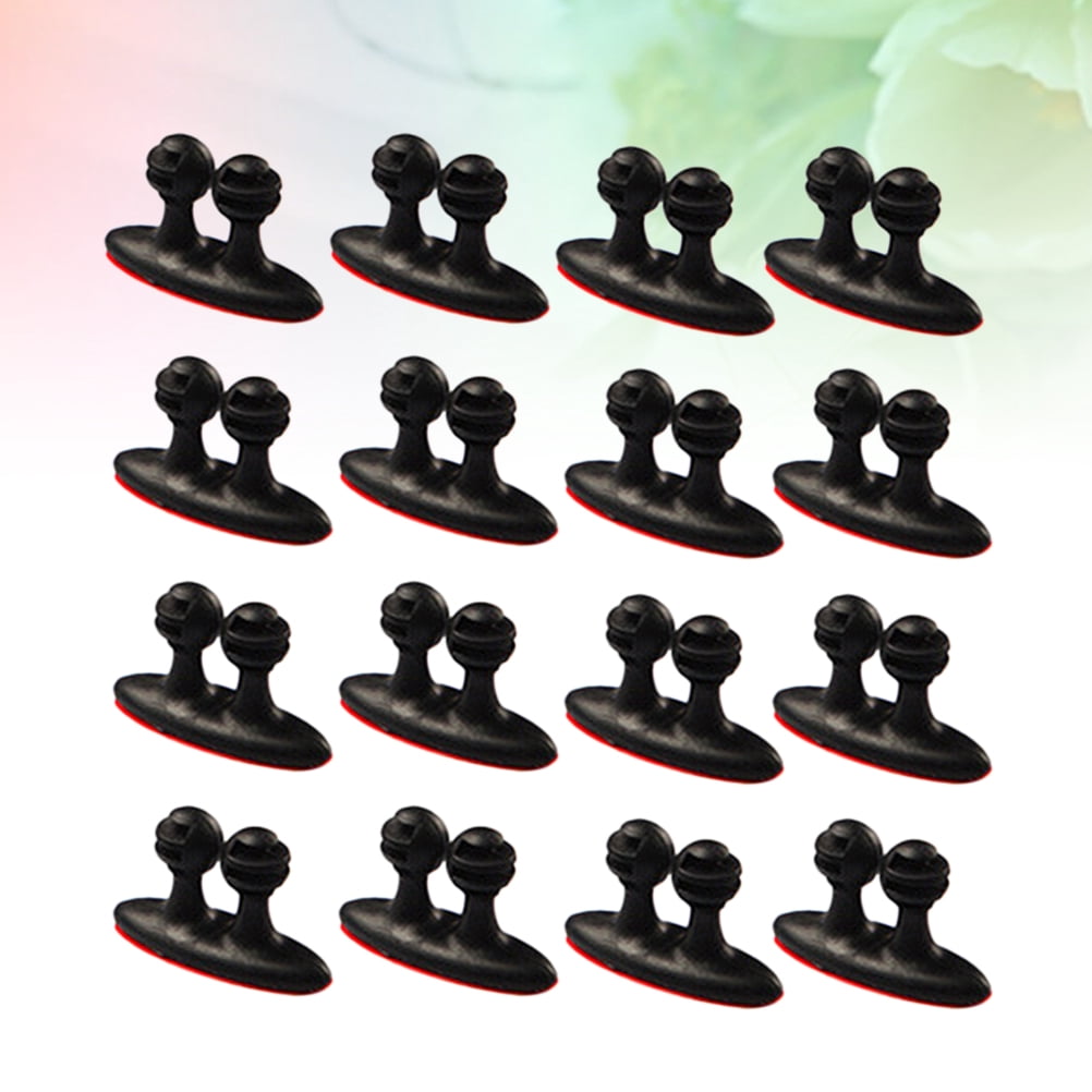 SOPOTUTU Compact Black Cable Clips 24Pcs Easy to Clip and Remove for ...