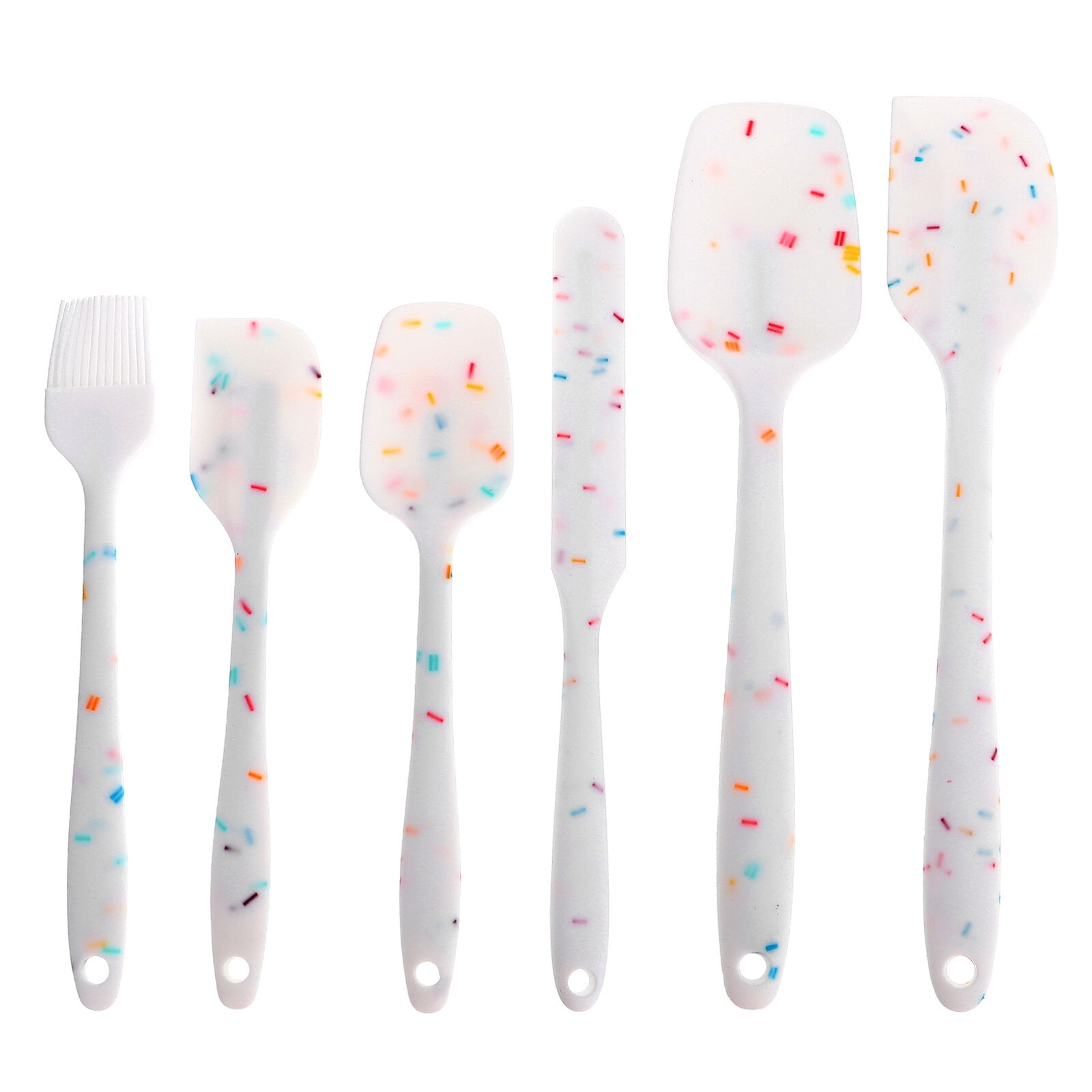 ORDDIART Cake Cream Spatula Silicone 6Pcs 10.6x2.4in - Walmart.com