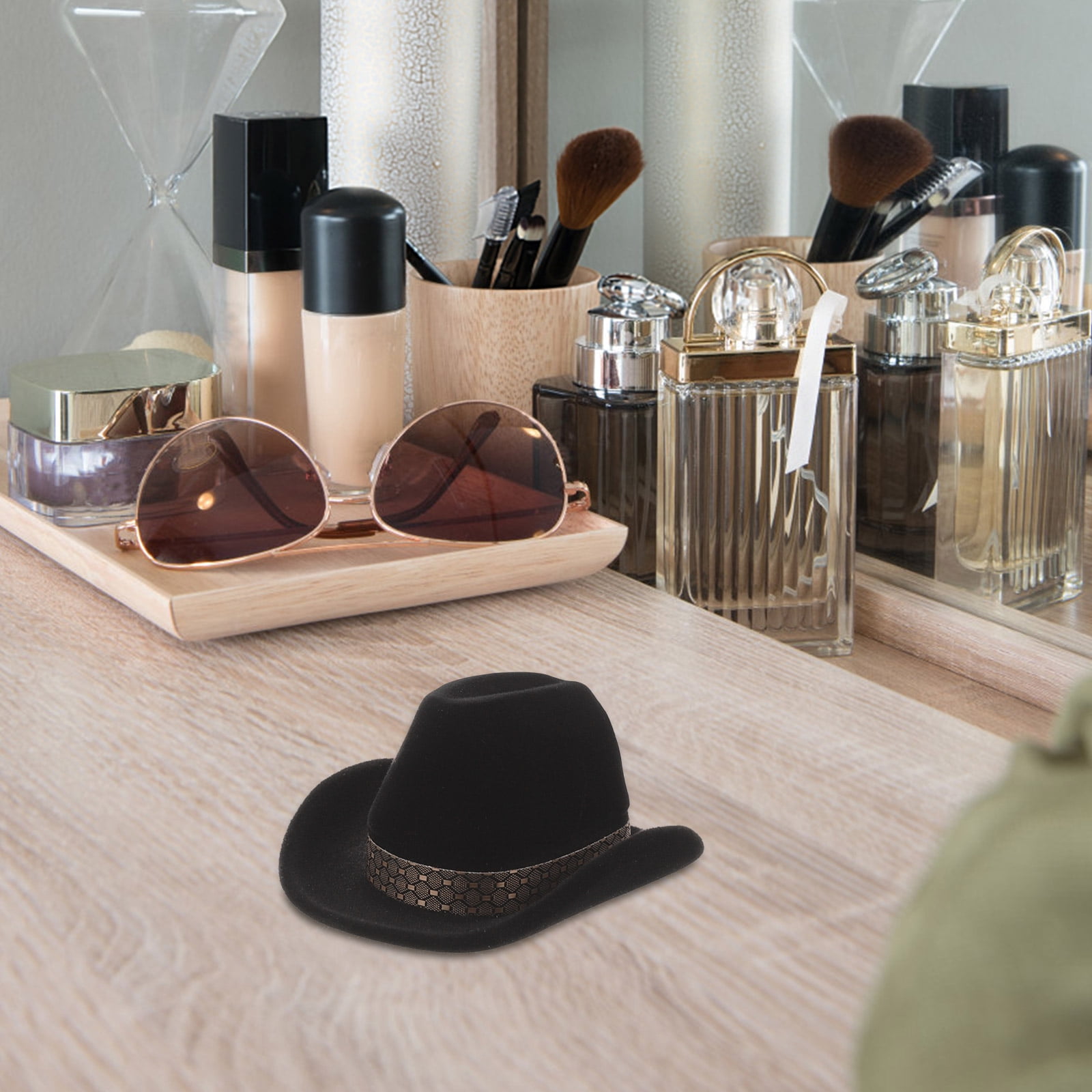 ORDDIART Cowboy Hat Shaped Ring Box 1Pack Material With Scratch ...
