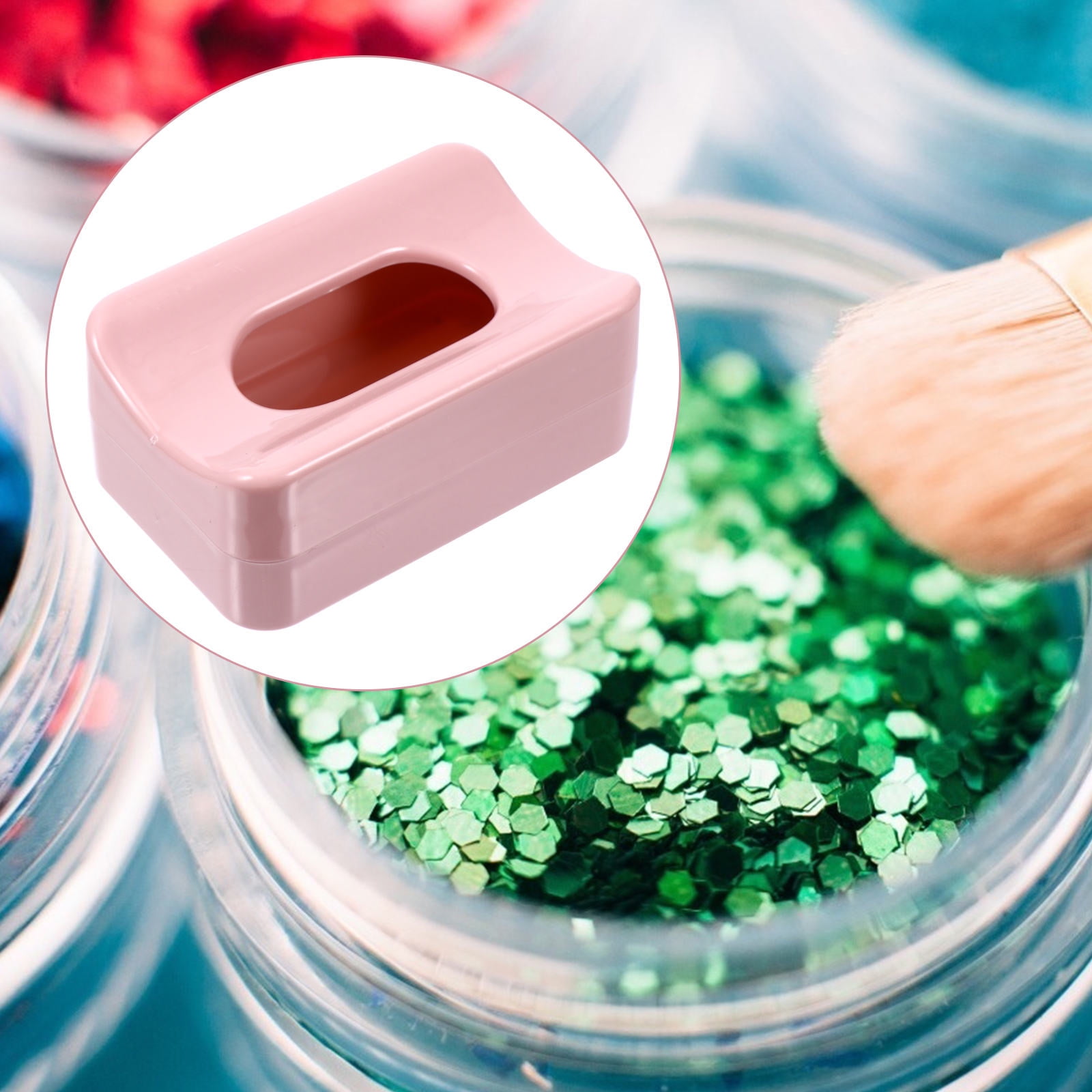 ORDDIART DIY Nail Art 1Pcs Small Storage Box with Lid for in Pink 7x4 ...