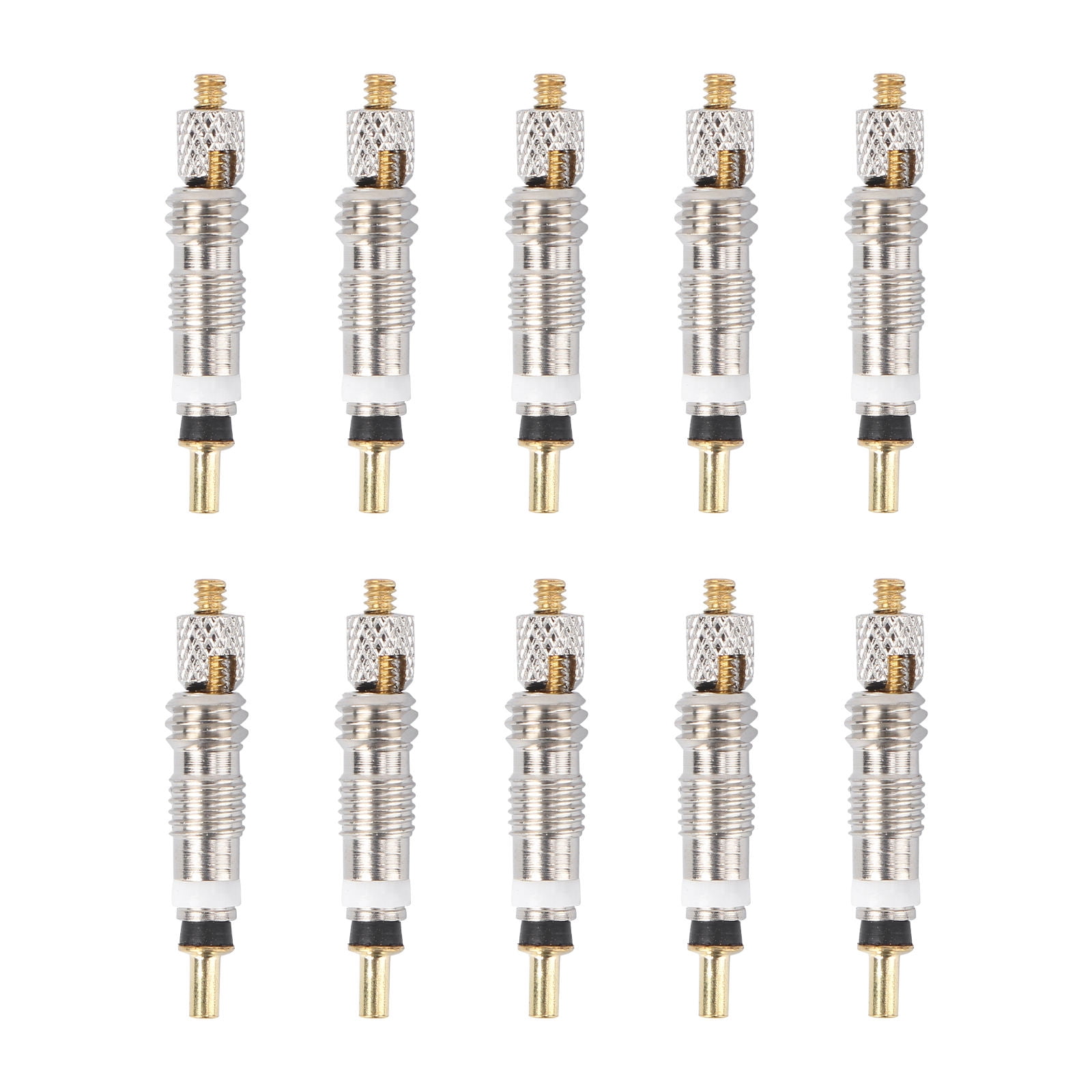 ORDDIART DIY Users 10Pack Tire Valve Core Silver Copper with Movable ...