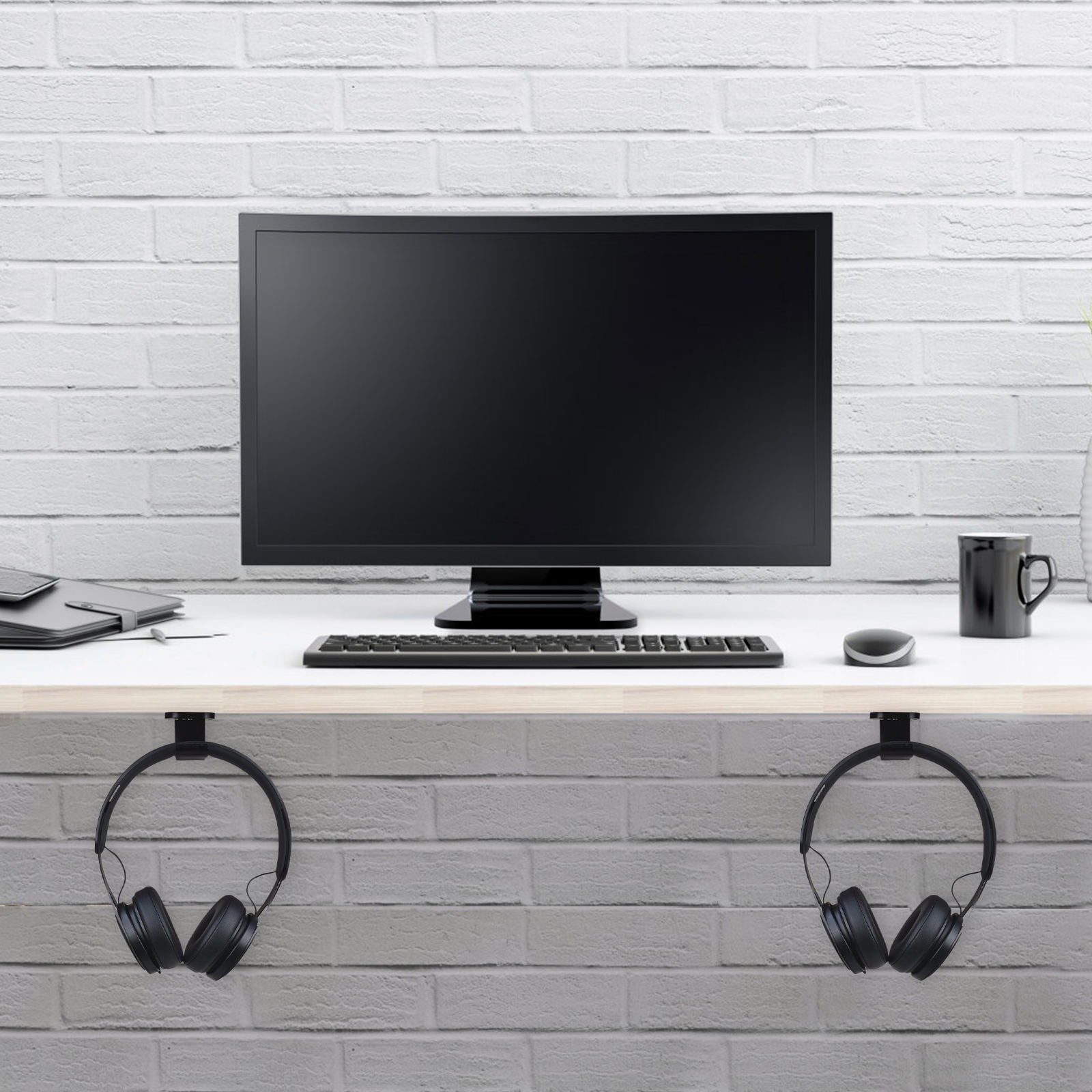 ORDDIART Desk Headset Hook 1Set Rubber Headphone Stand with Screw ...