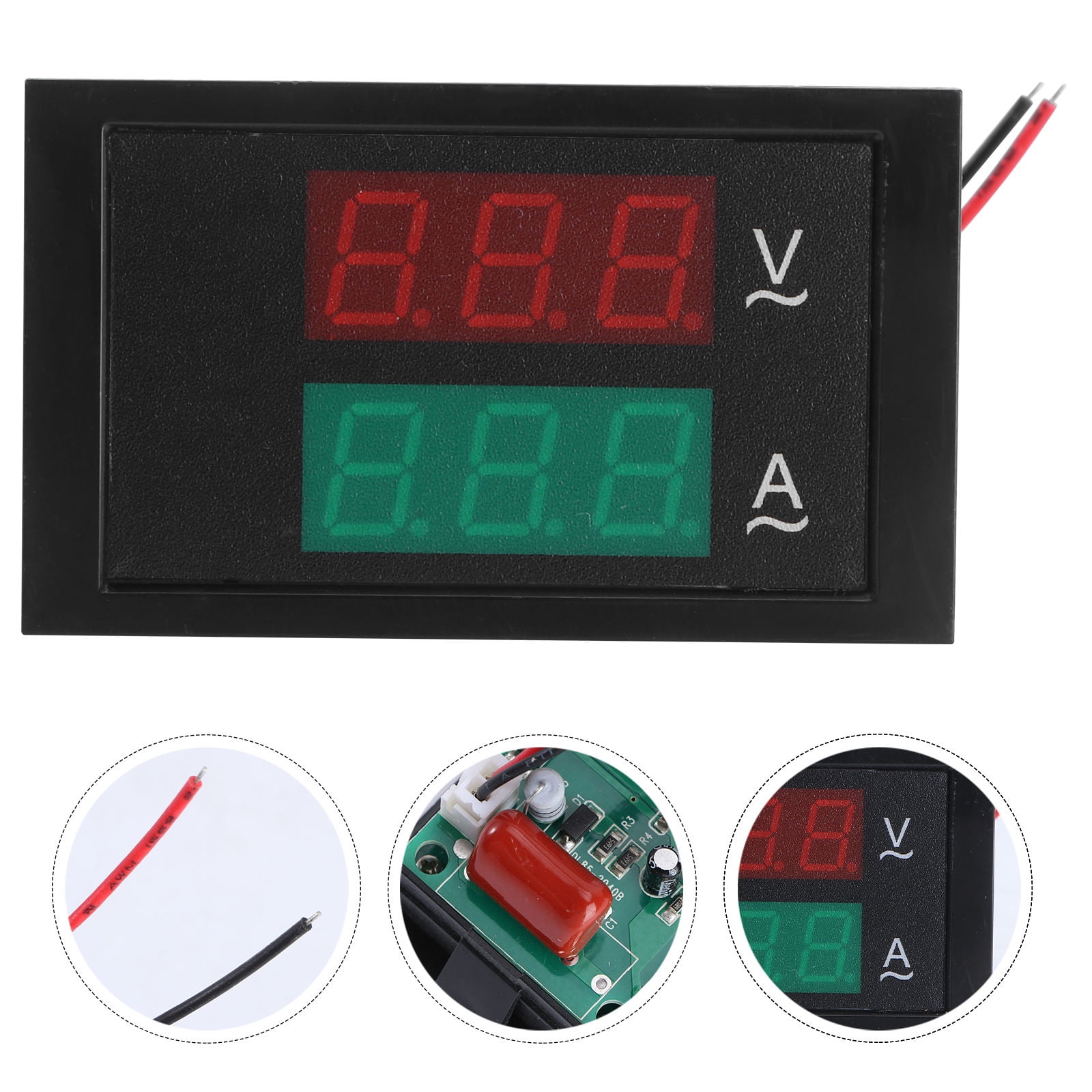 ORDDIART Digital Display Power Meter Ac80- 0-50.0A Led Voltmeter ...