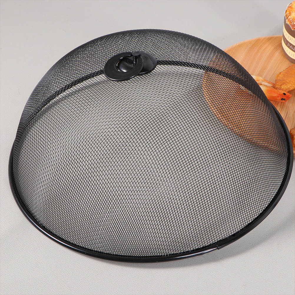 ORDDIART Dish Covers Food 1Set Black Stainless Steel Large Round Design ...