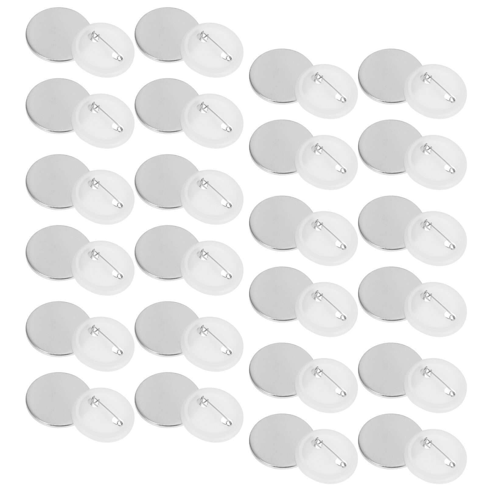ORDDIART Diy Badge Making Kit 100 Sets Button Badge Parts Silver ...