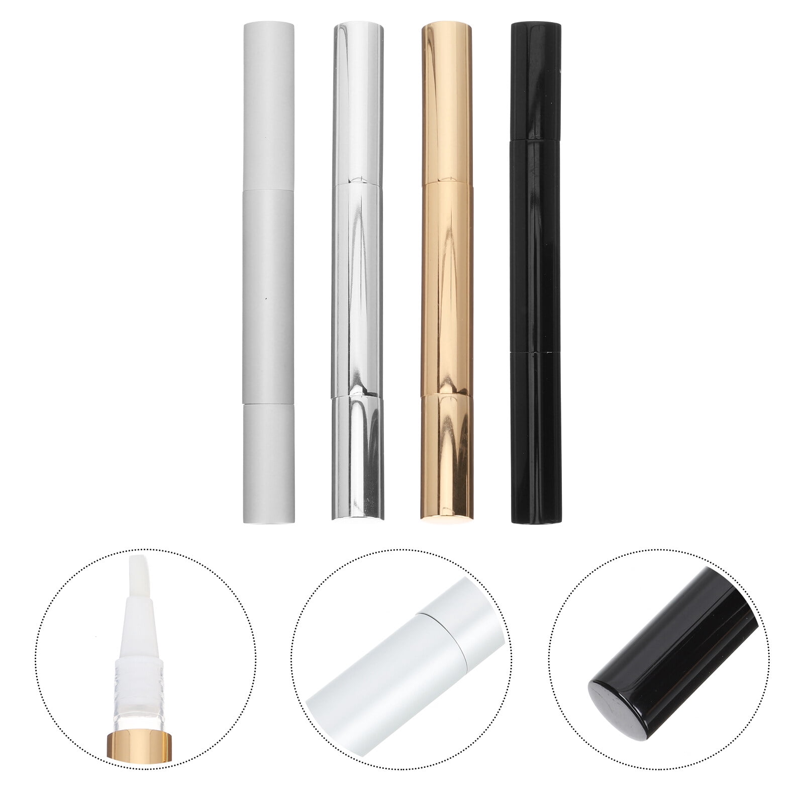 ORDDIART Golden Cylindrical Empty Makeup Tube for Cosmetic Users ...