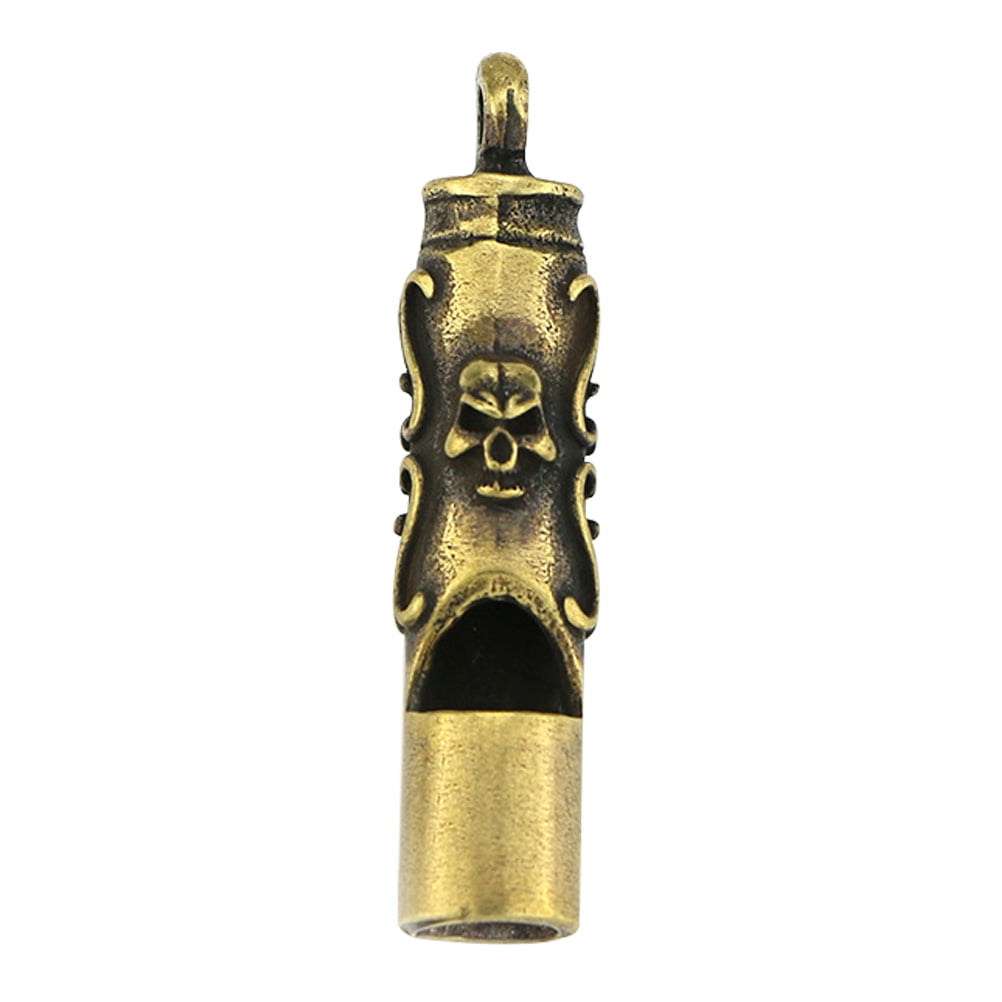 ORDDIART Golden Mini Shaped Whistle Keychain Pendant 1Set for Small and ...