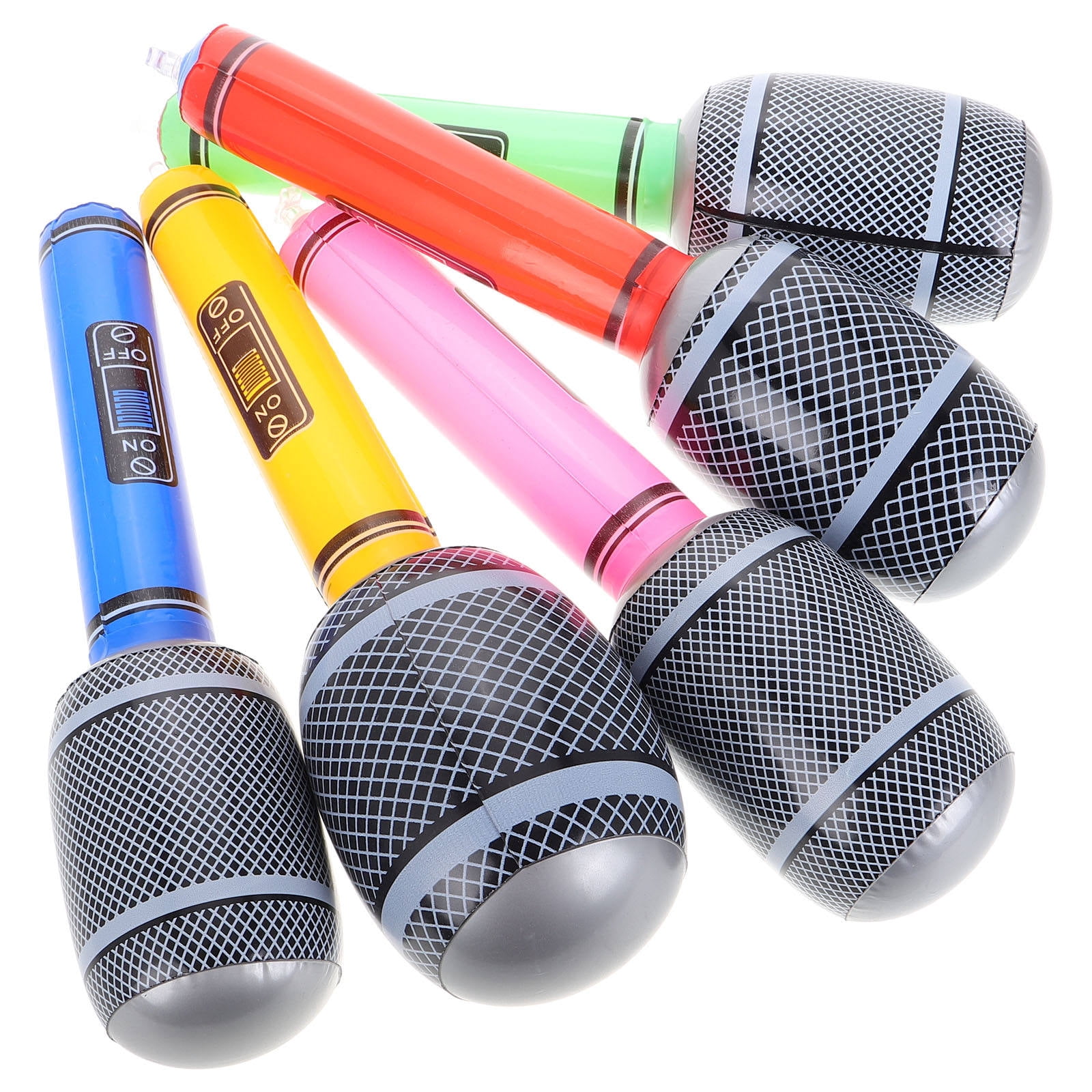 ORDDIART Inflatable Microphone Set of 5 for Children Pretend Play Stage ...