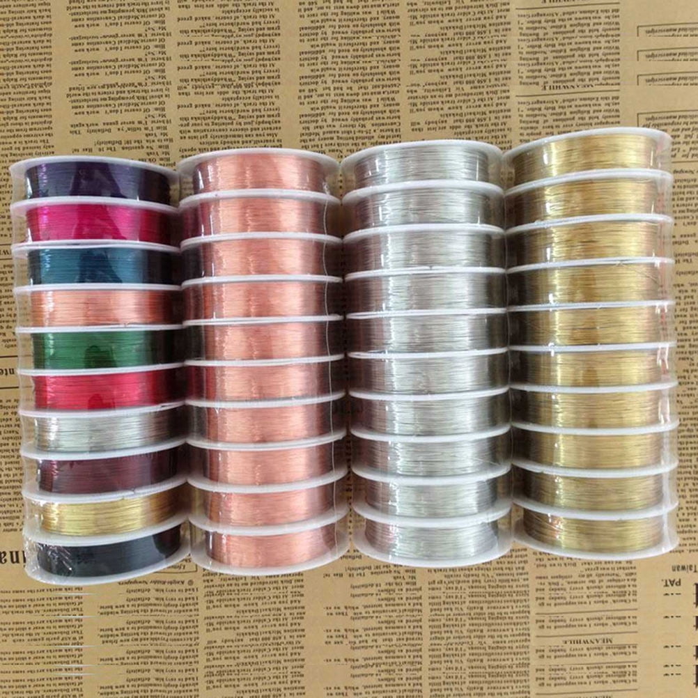 ORDDIART Jewelry Wire 10 Rolls Copper for Beading and Wrapping Assorted ...
