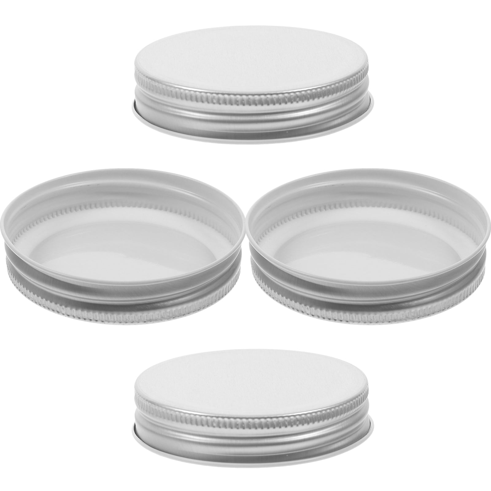 ORDDIART Mason Jar Lids Silver Whorl Shape Tin Aluminum Leakproof ...