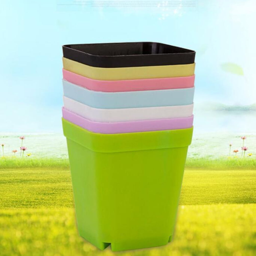 ORDDIART Mini Succulent Pots 14Set Plastic Square Flower Pot Modern ...