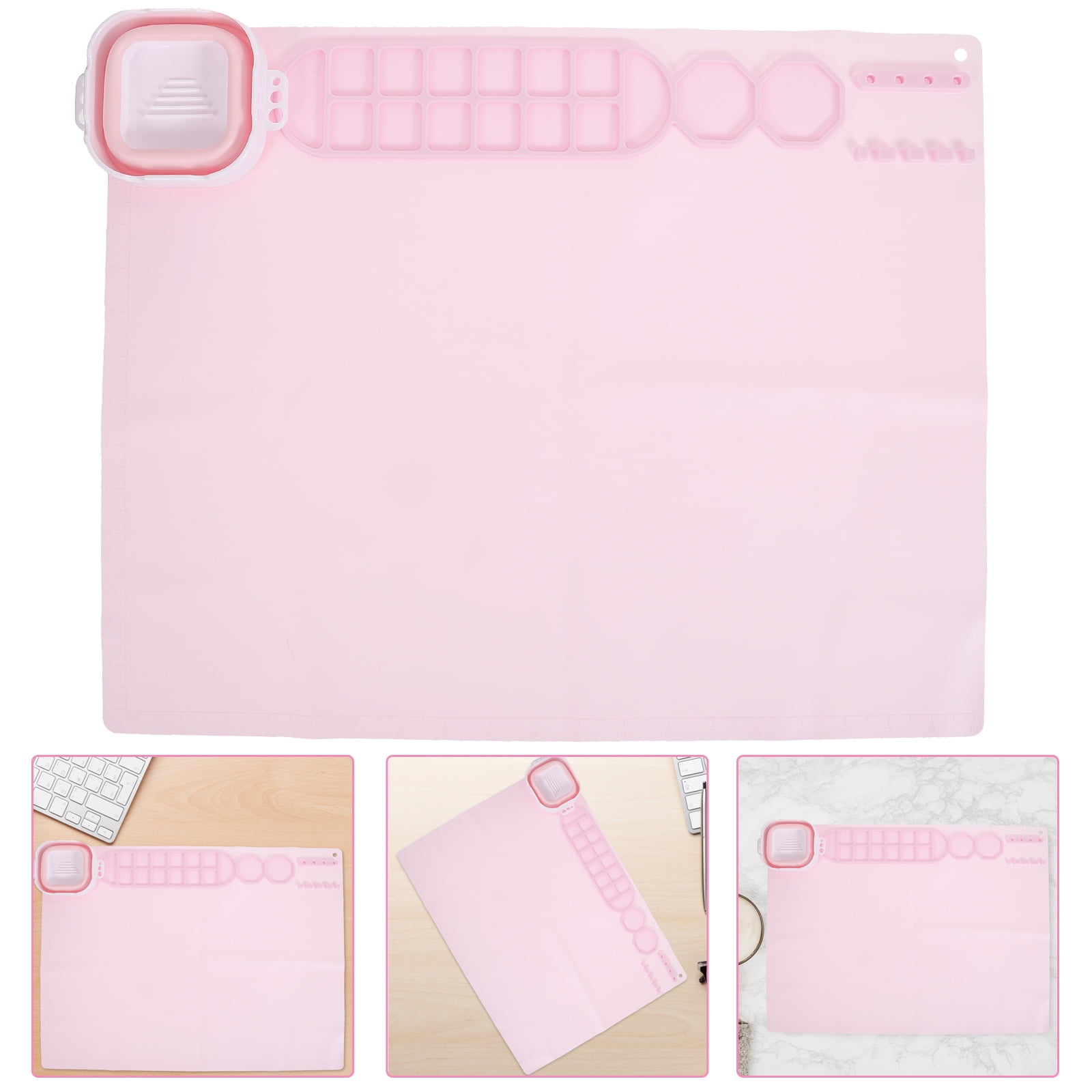 ORDDIART Pink Silicone Crafting Mat for Children and Adults Diy Works ...