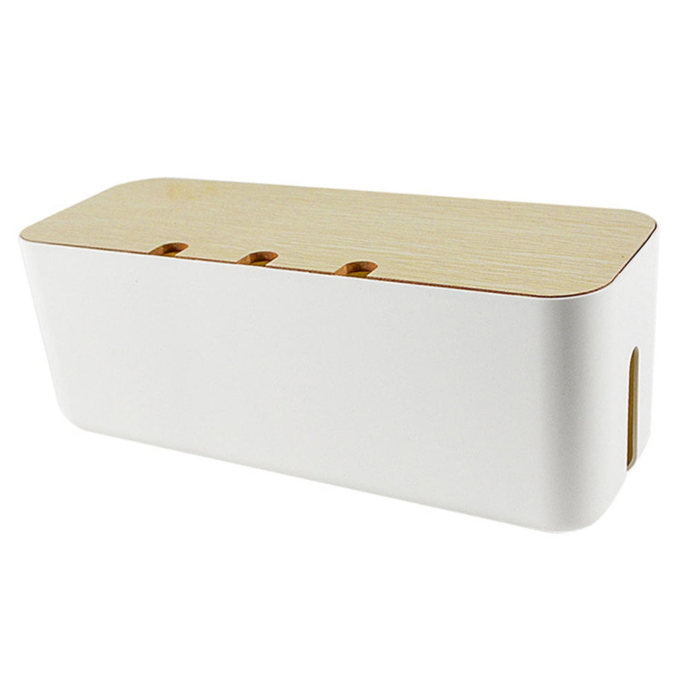 ORDDIART Rubber Wood Wire Storage Box 1Pack for General Users with ...