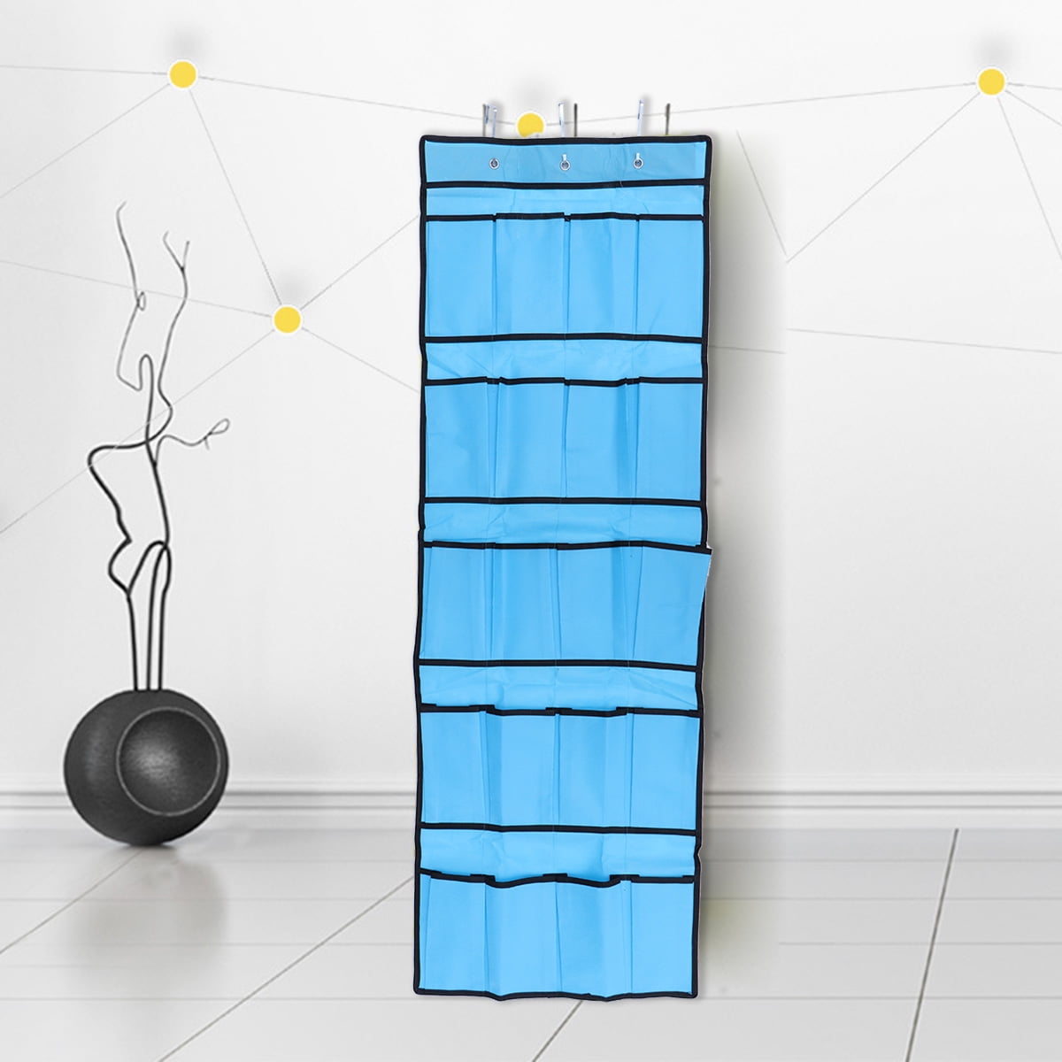 SOPOTUTU Hanging Shoe Organizer with Multiple Pockets for Shoes Storage ...