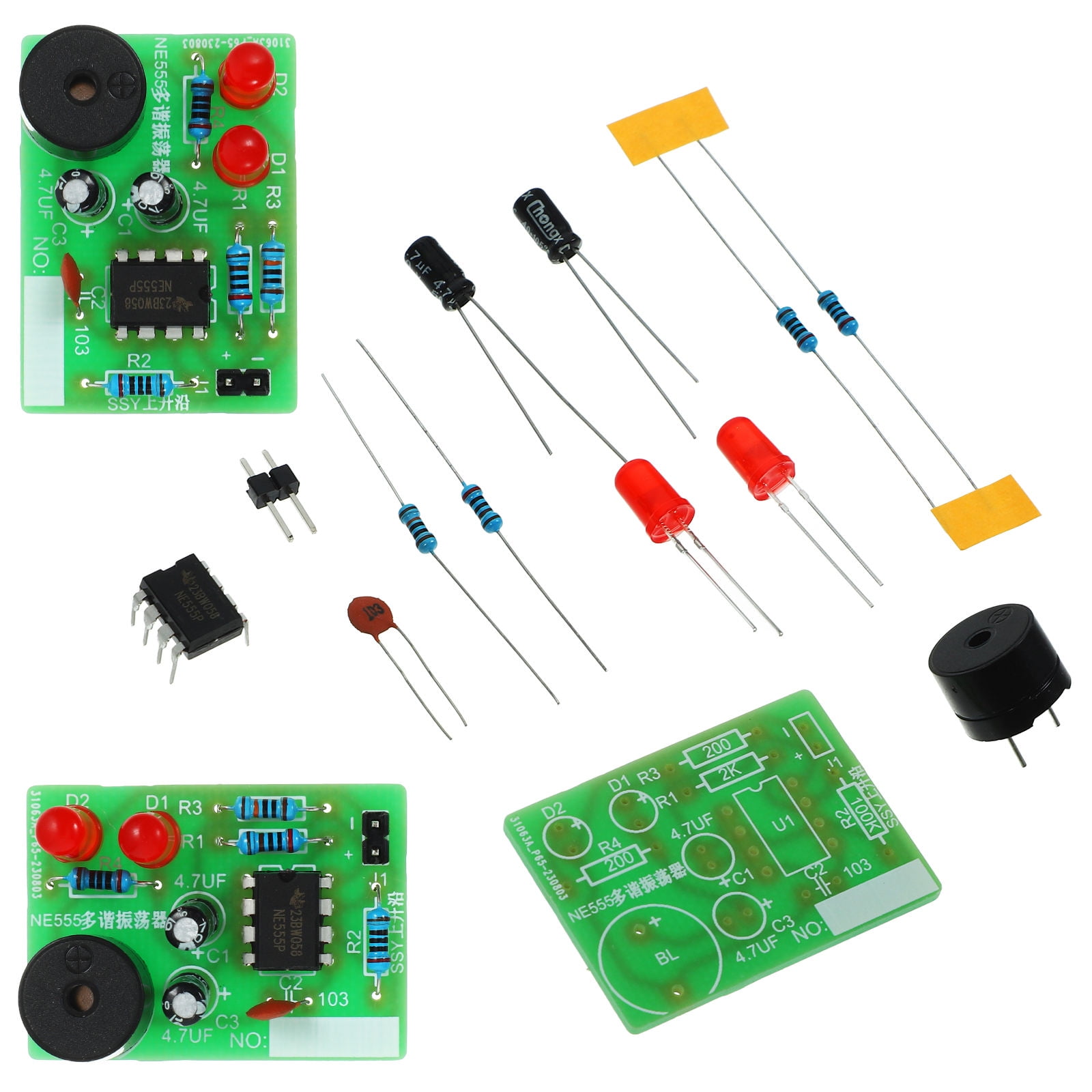 ORDDIART Soldering Practice Kit Diy 3 Sets Flash Circuit Design For ...