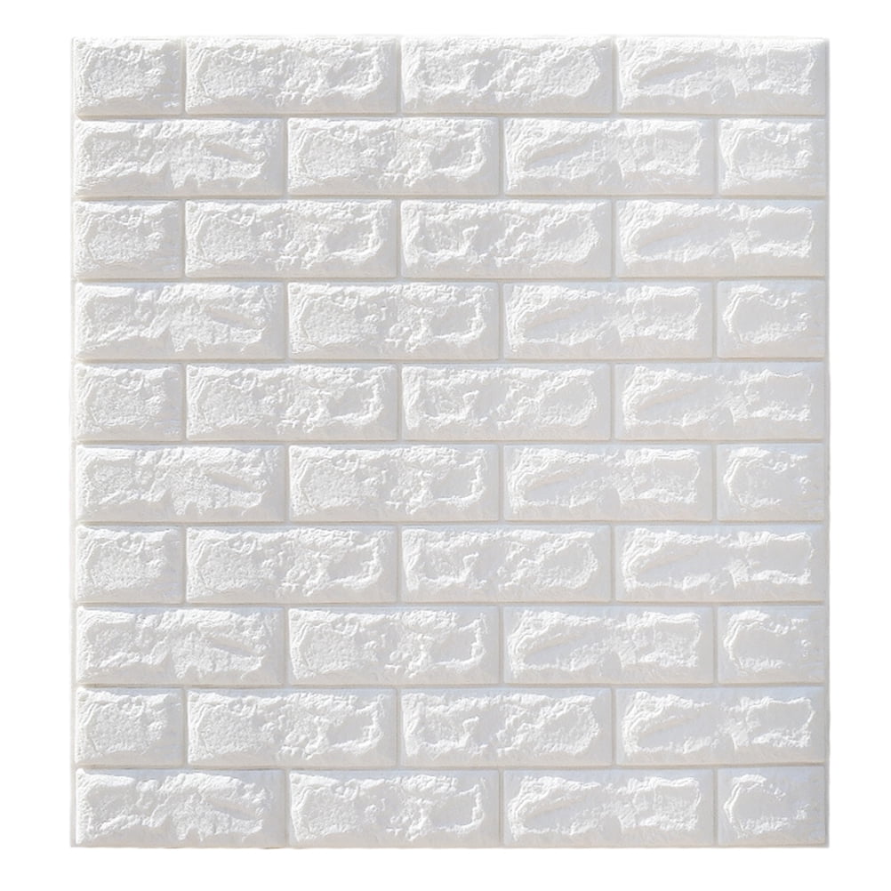 ORDDIART White Xpe Foam Brick Wall Decal Living Room Decor Sound ...