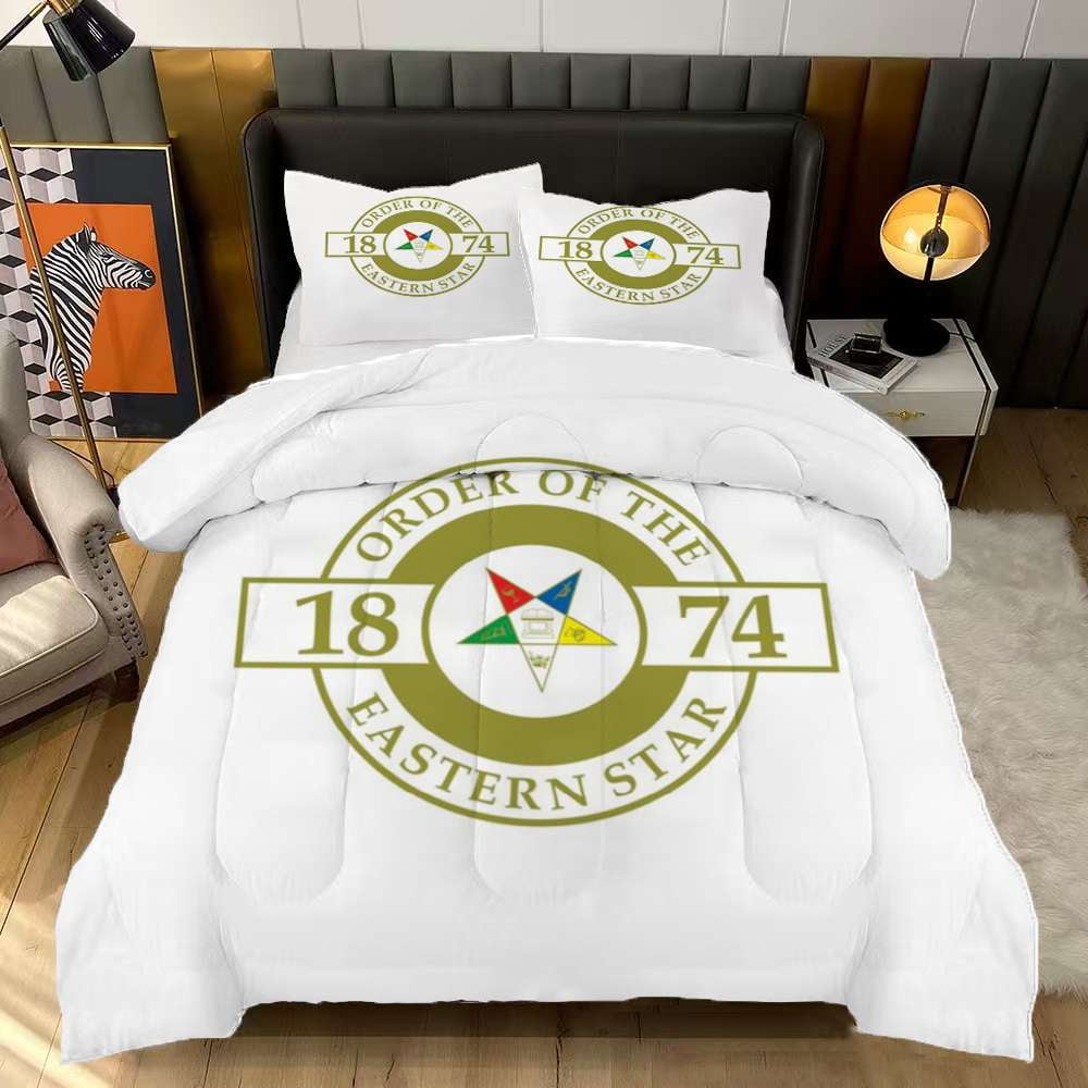ORDER OF THE EASTERN STAR Comforter Set King Size Bedding Set For Travl ...