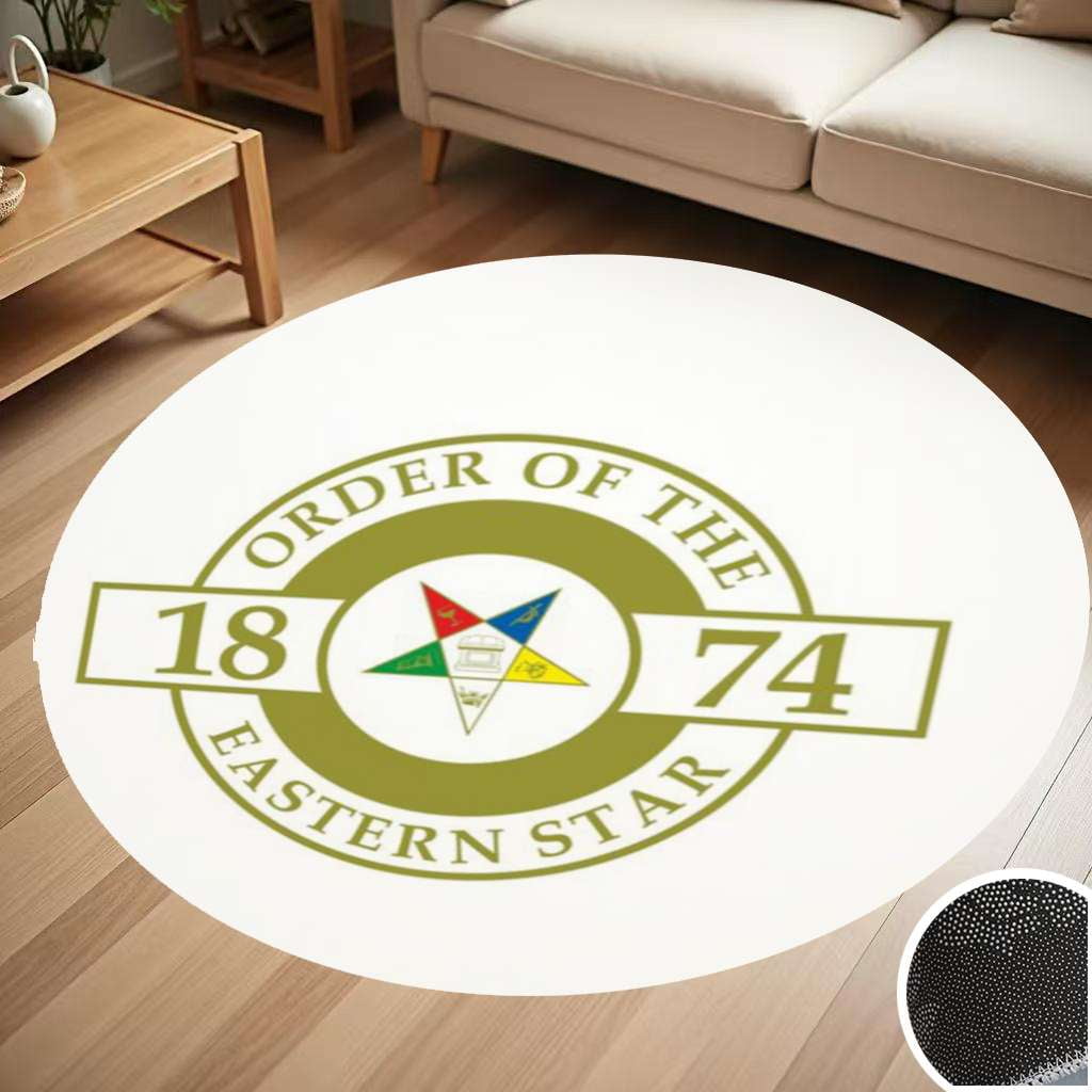 ORDER OF THE EASTERN STAR Round Carpet Living Room Bedroom Home ...