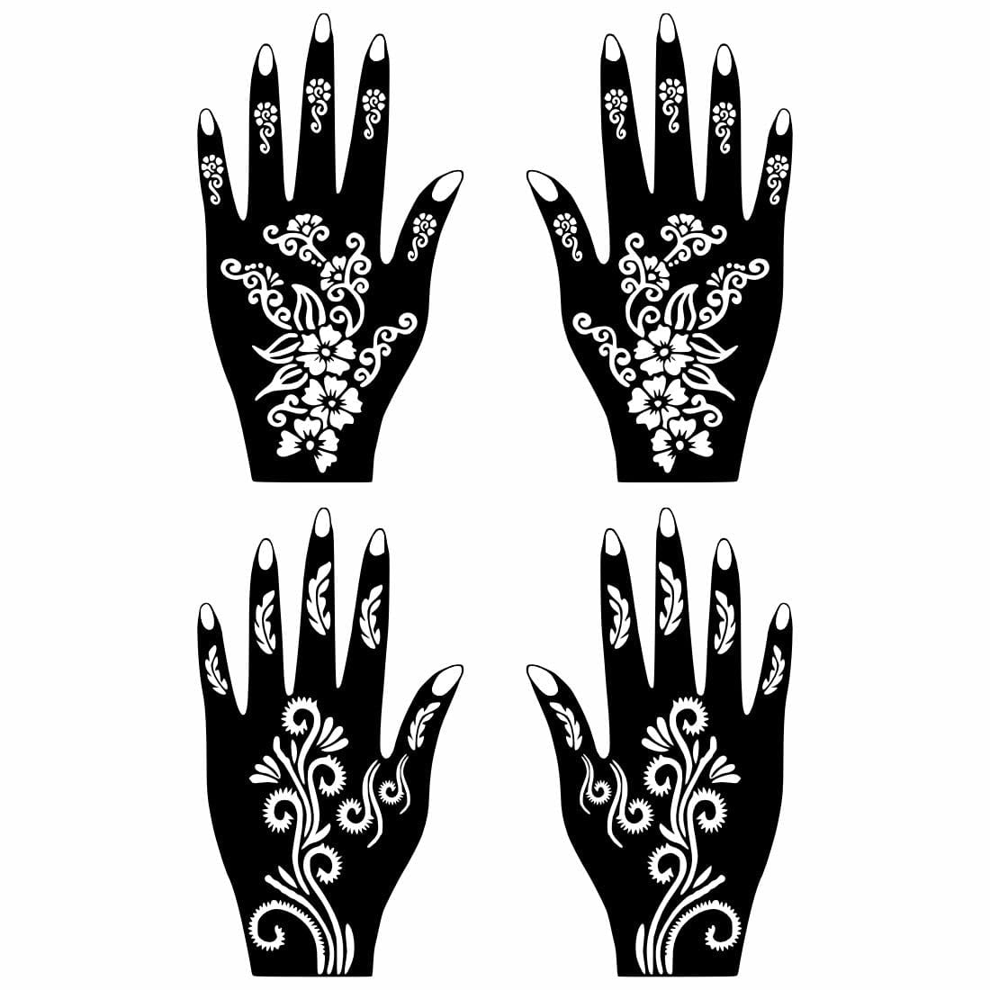 ORDERSHOCK Celebration Combo Mehndi Templates for Quick Hand Art for ...