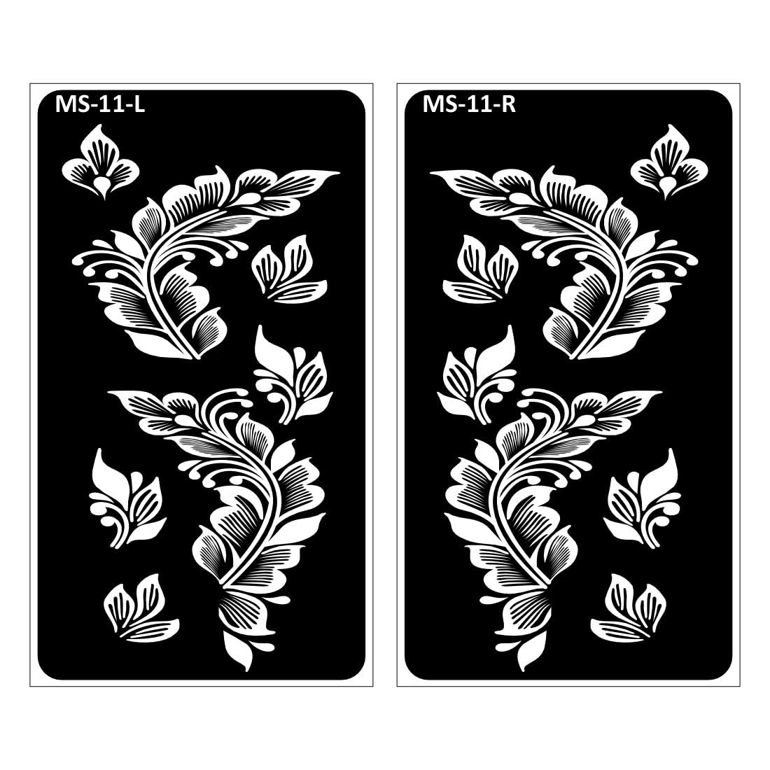 ORDERSHOCK Classic Mehndi Stencils Sticker for Hands with Floral ...