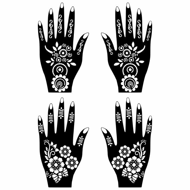 ORDERSHOCK Combo Mehndi Stencil Stickers for Magical Looks for Girls ...