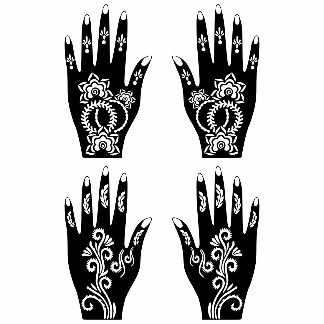 ORDERSHOCK Decorative Combo of Mehndi Stencil Templates for Special ...