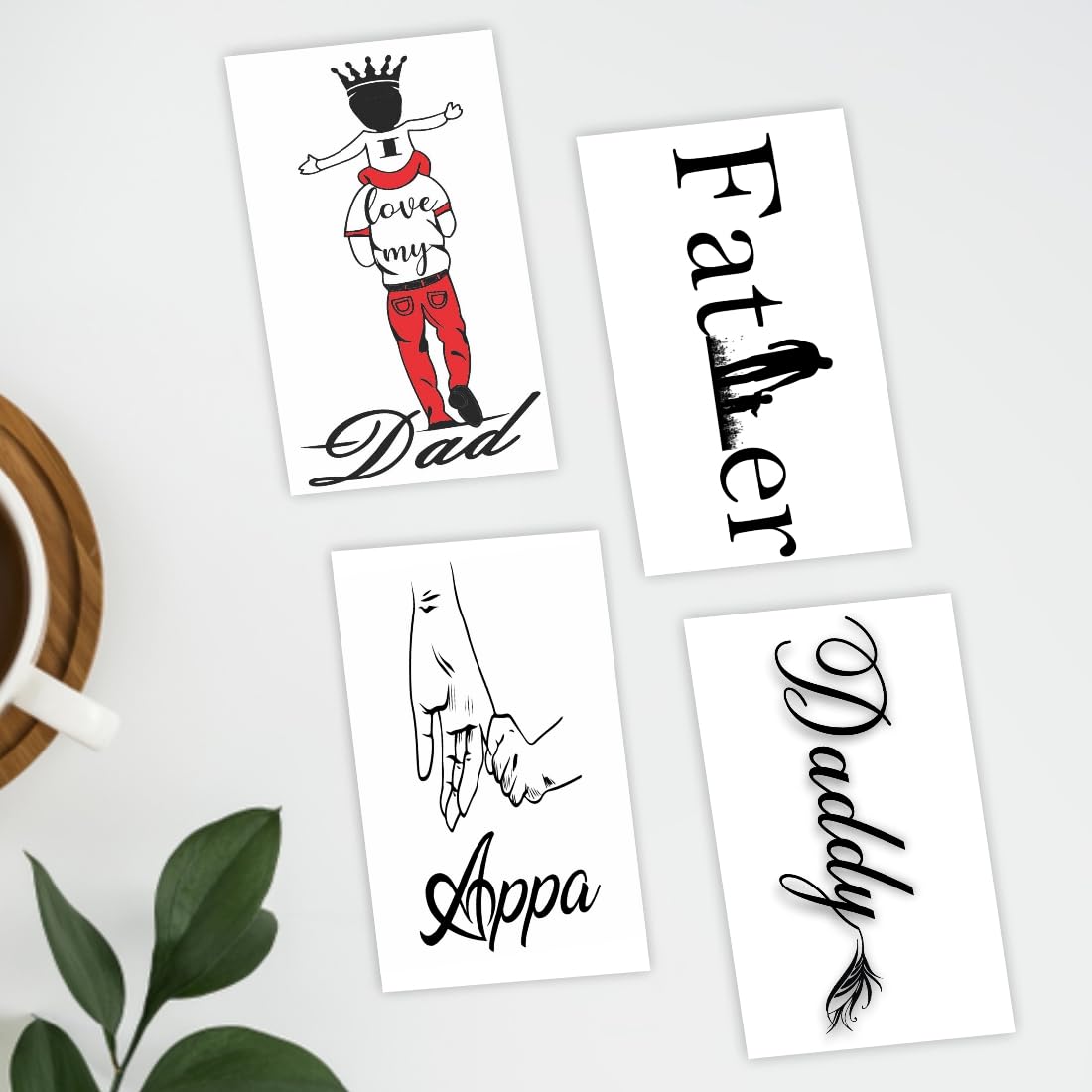 ORDERSHOCK Father With Baby And Appa Daddy Father and Son Hand Design ...